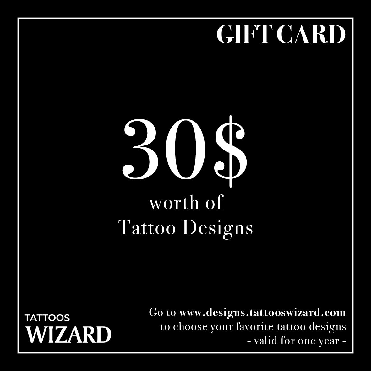 Tattoo Designs Gift Cards – Tattoos Wizard Designs