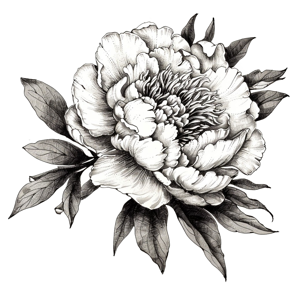 Peony Flower Tattoo Design Inspiration – Tattoos Wizard Designs