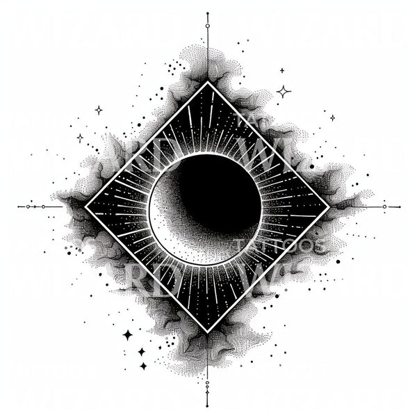 Mystical Solar Eclipse Tattoo Design – Tattoos Wizard Designs