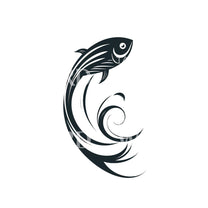 Minimalist Jumping Fish Tattoo Design – Tattoos Wizard Designs