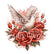 Neo Traditional Dove with Roses Tattoo Design – Tattoos Wizard Designs
