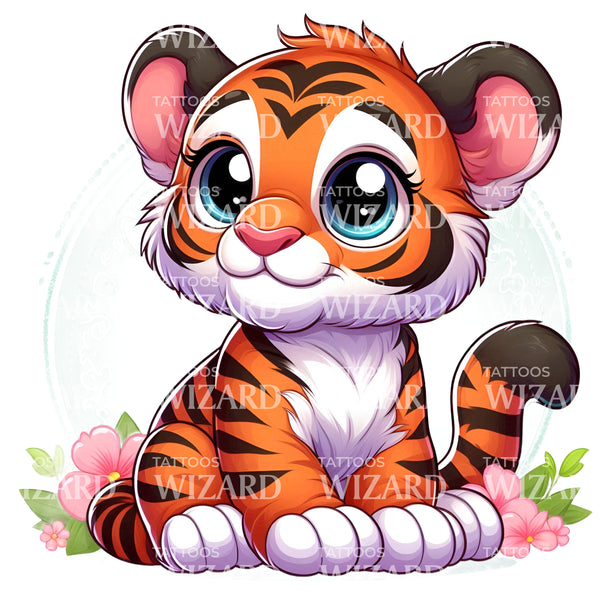 Poster Of Tiger Cub Tattoo Idea – Tattoos Wizard Designs