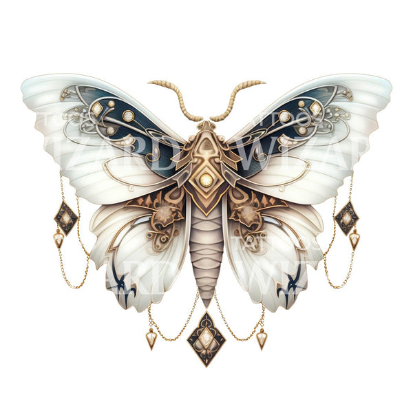 Neo Traditional Moth Tattoo Design – Tattoos Wizard Designs