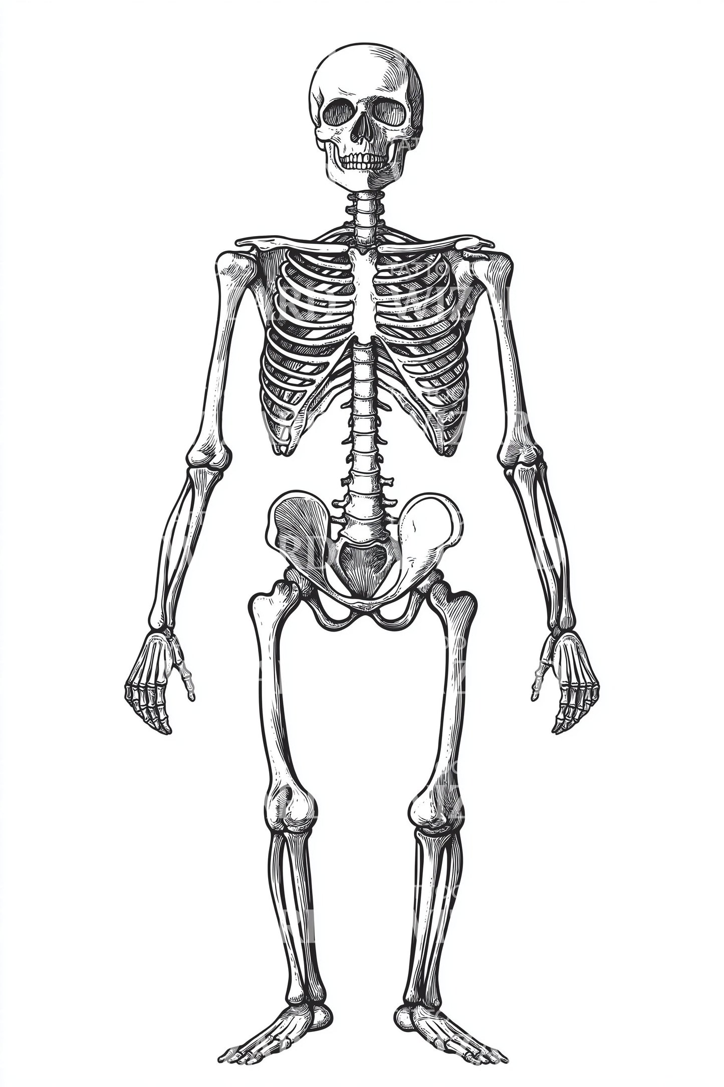 Anatomical Skeleton Figure Tattoo Design – Tattoos Wizard Designs