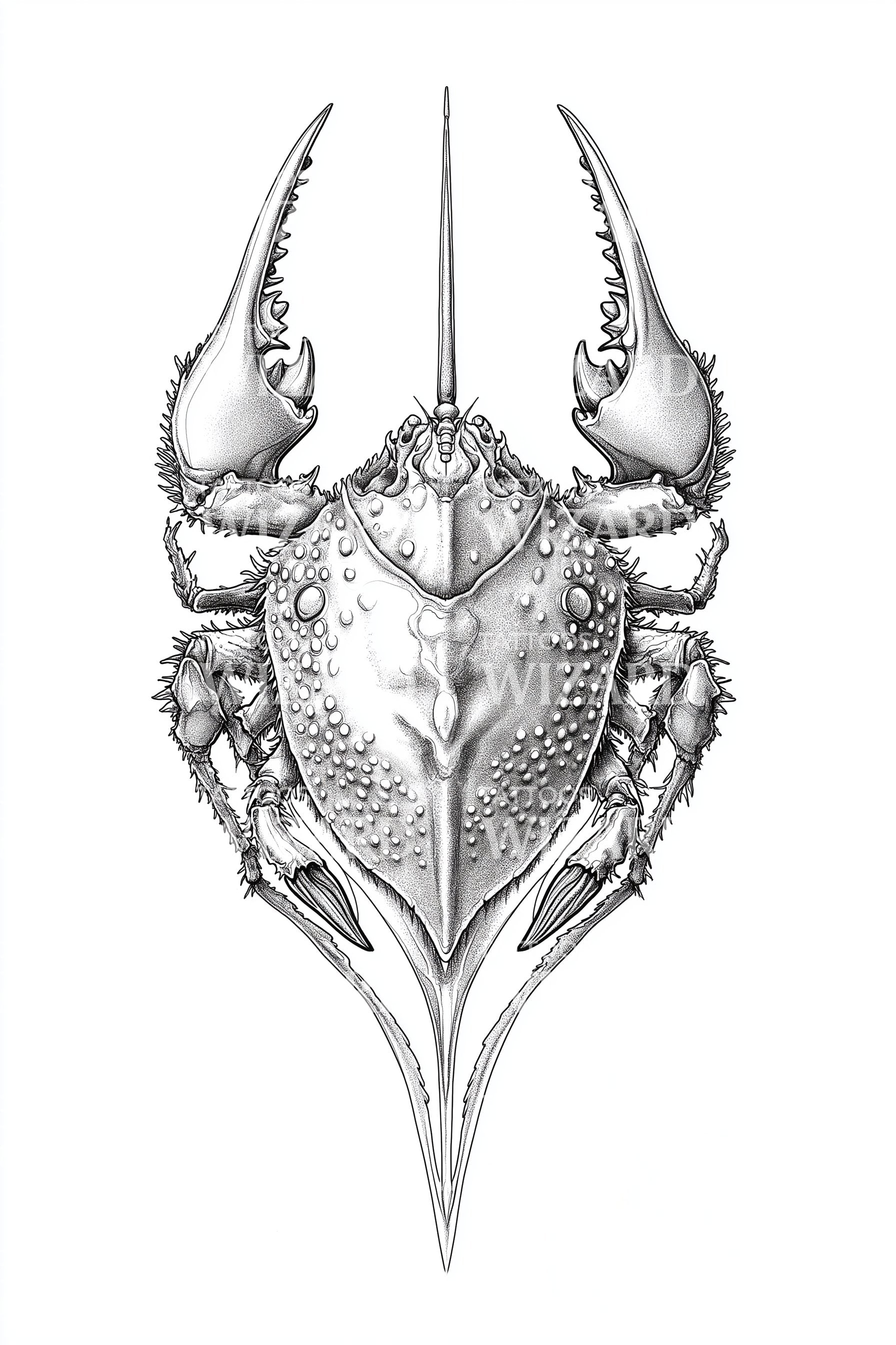Armored Lobster Crest Tattoo Design – Tattoos Wizard Designs
