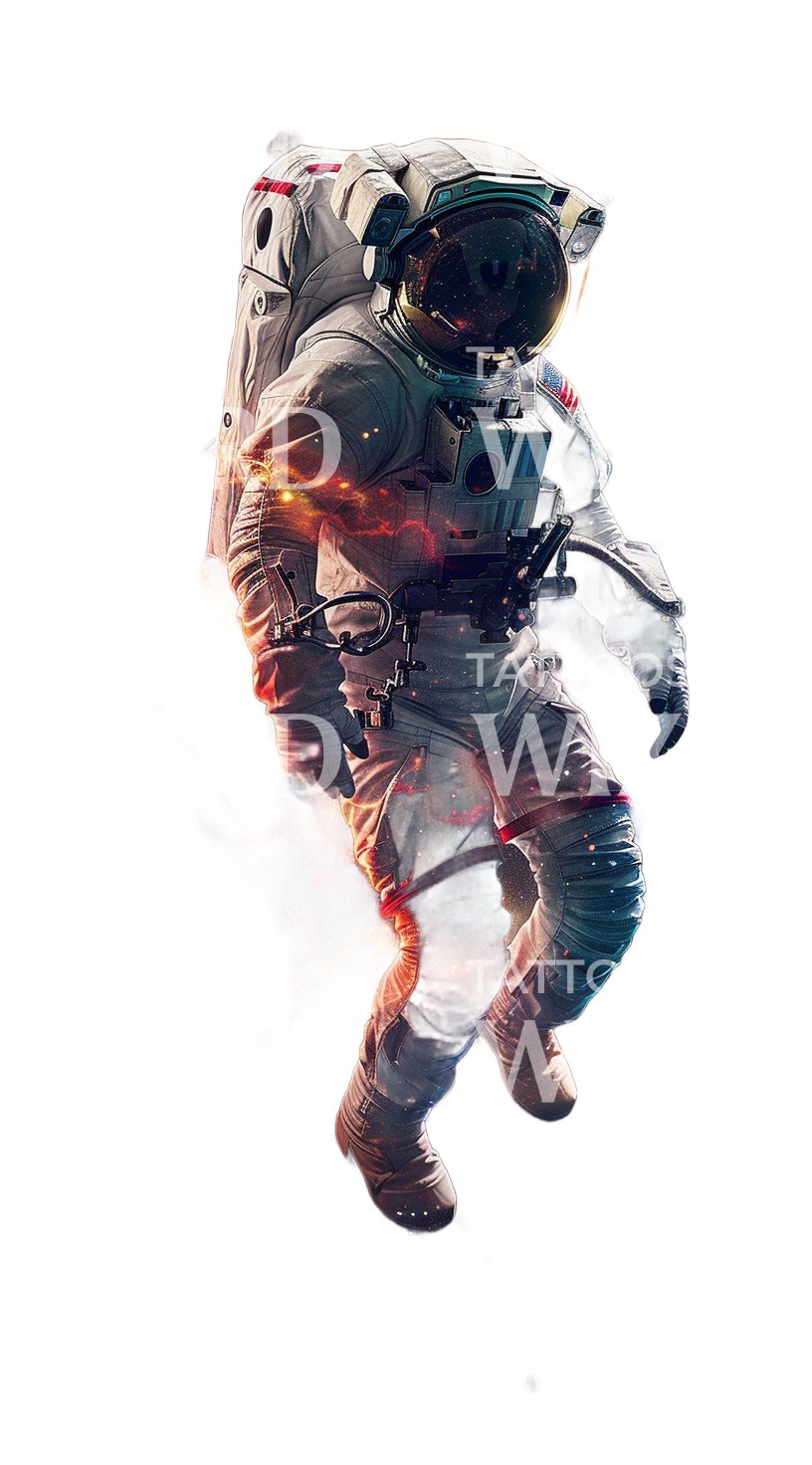 Astronaut Lost in Space Tattoo Design – Tattoos Wizard Designs