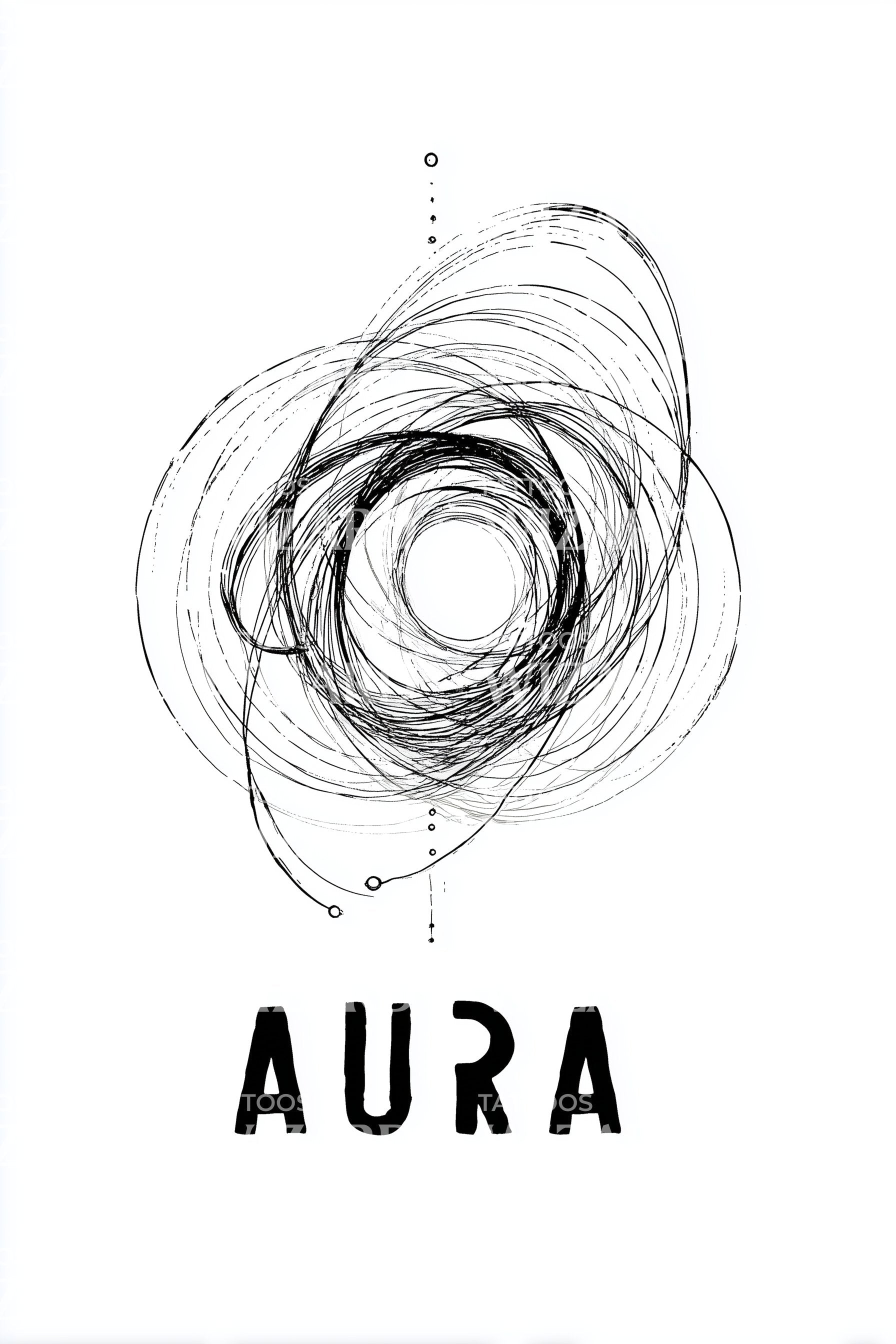 Aura Abstract Spiral Tattoo Design – Tattoos Wizard Designs