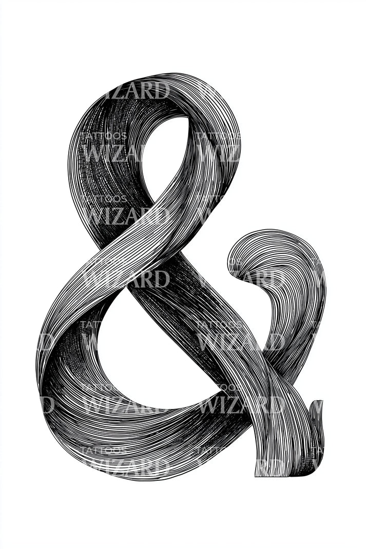 Bold Ampersand Tattoo Design – Tattoos Wizard Designs