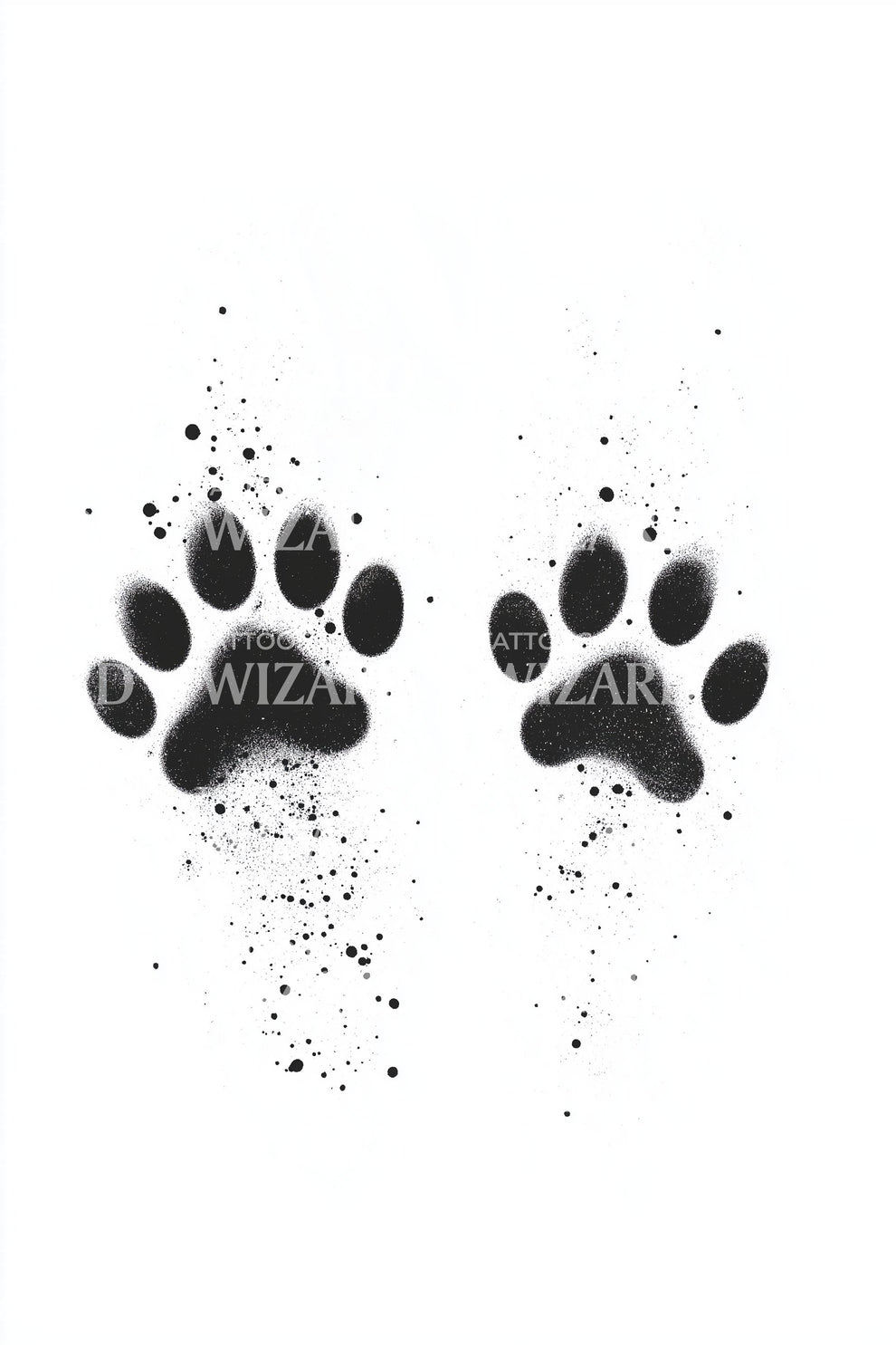 Bold Paw Prints Tattoo Design – Tattoos Wizard Designs