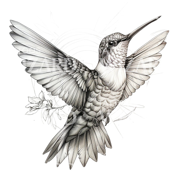 Break Free Hummingbird Tattoo Design – Tattoos Wizard Designs