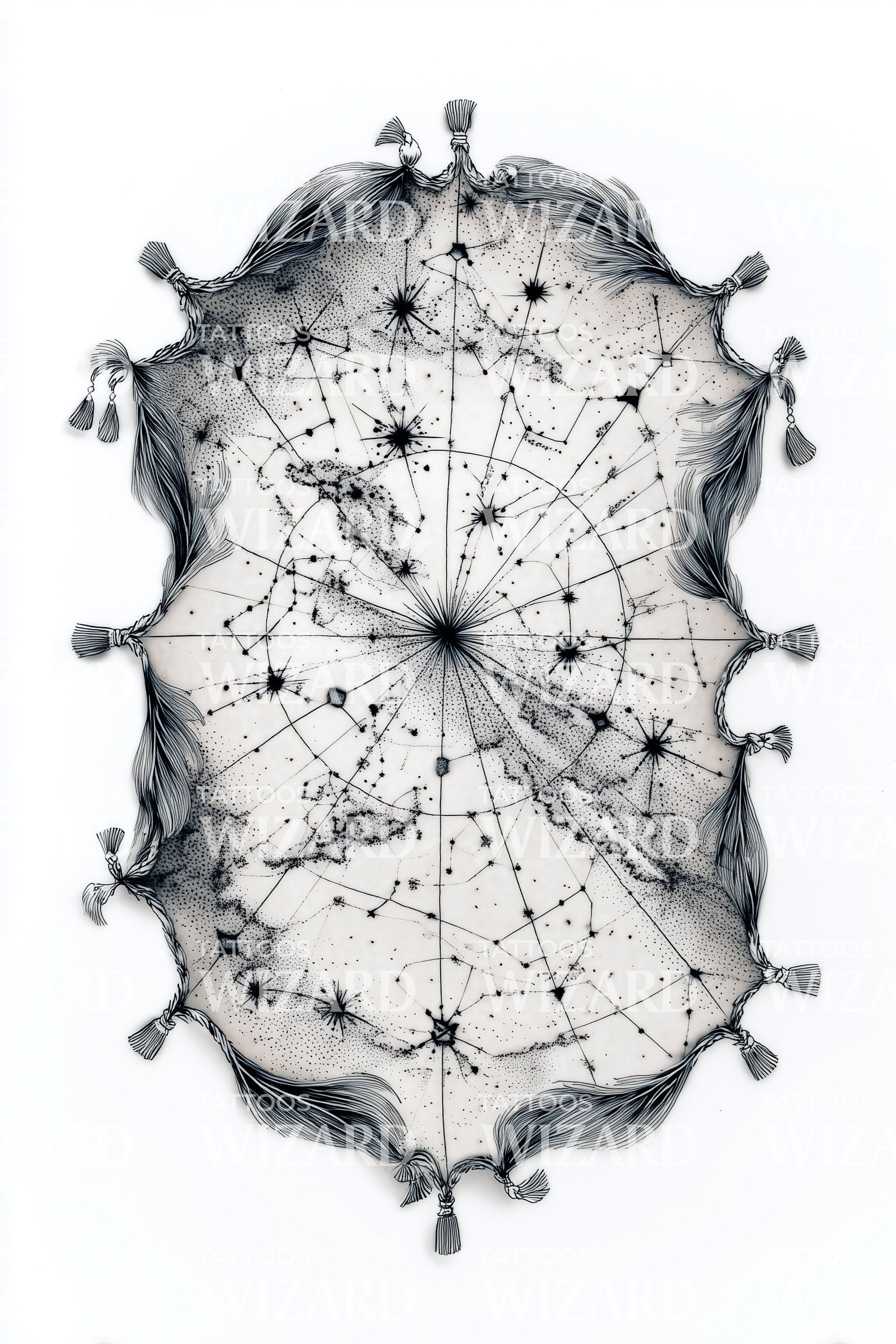 Celestial Star Map Tattoo Design – Tattoos Wizard Designs