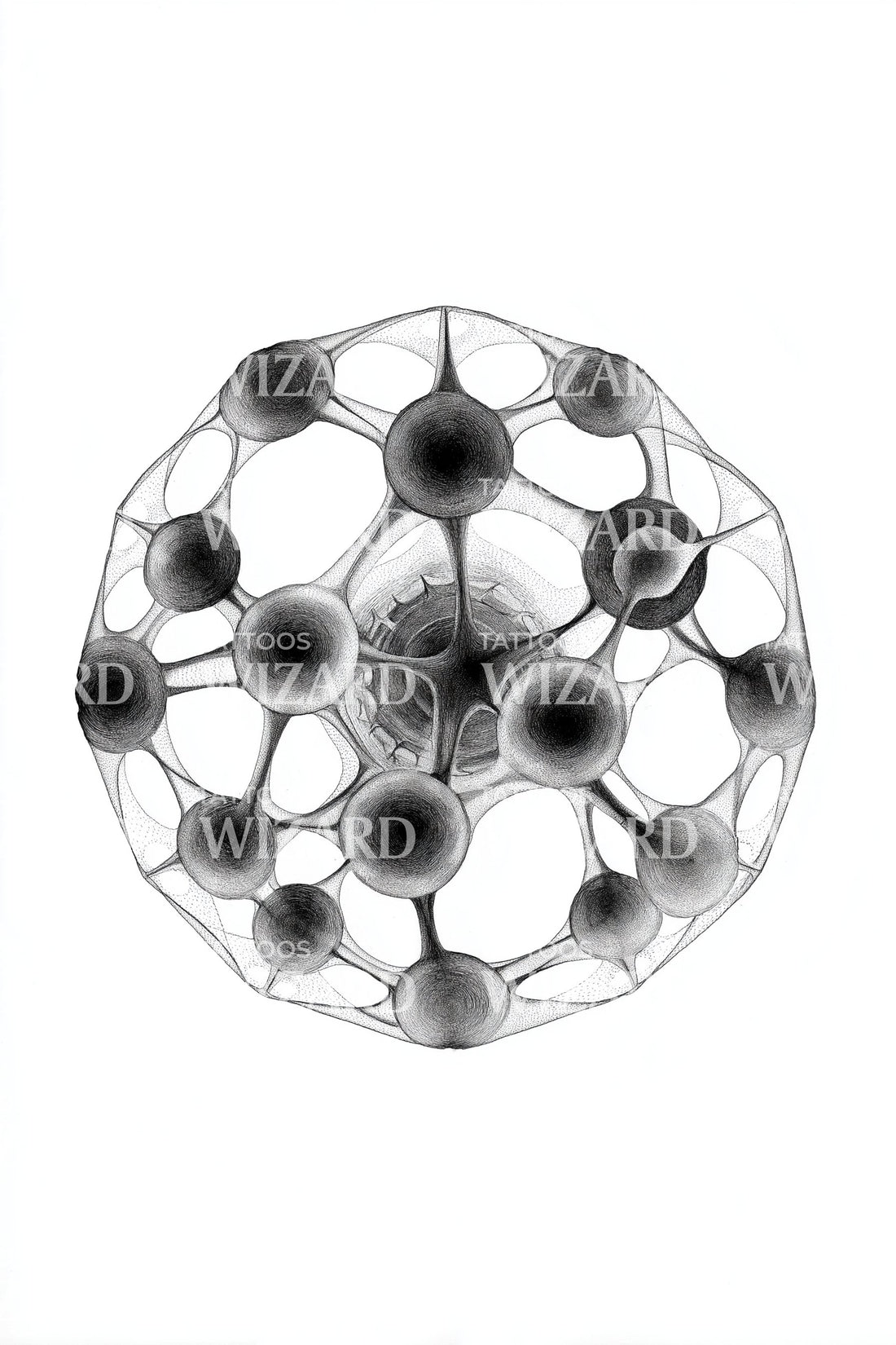 Cell Lattice Tattoo Design – Tattoos Wizard Designs