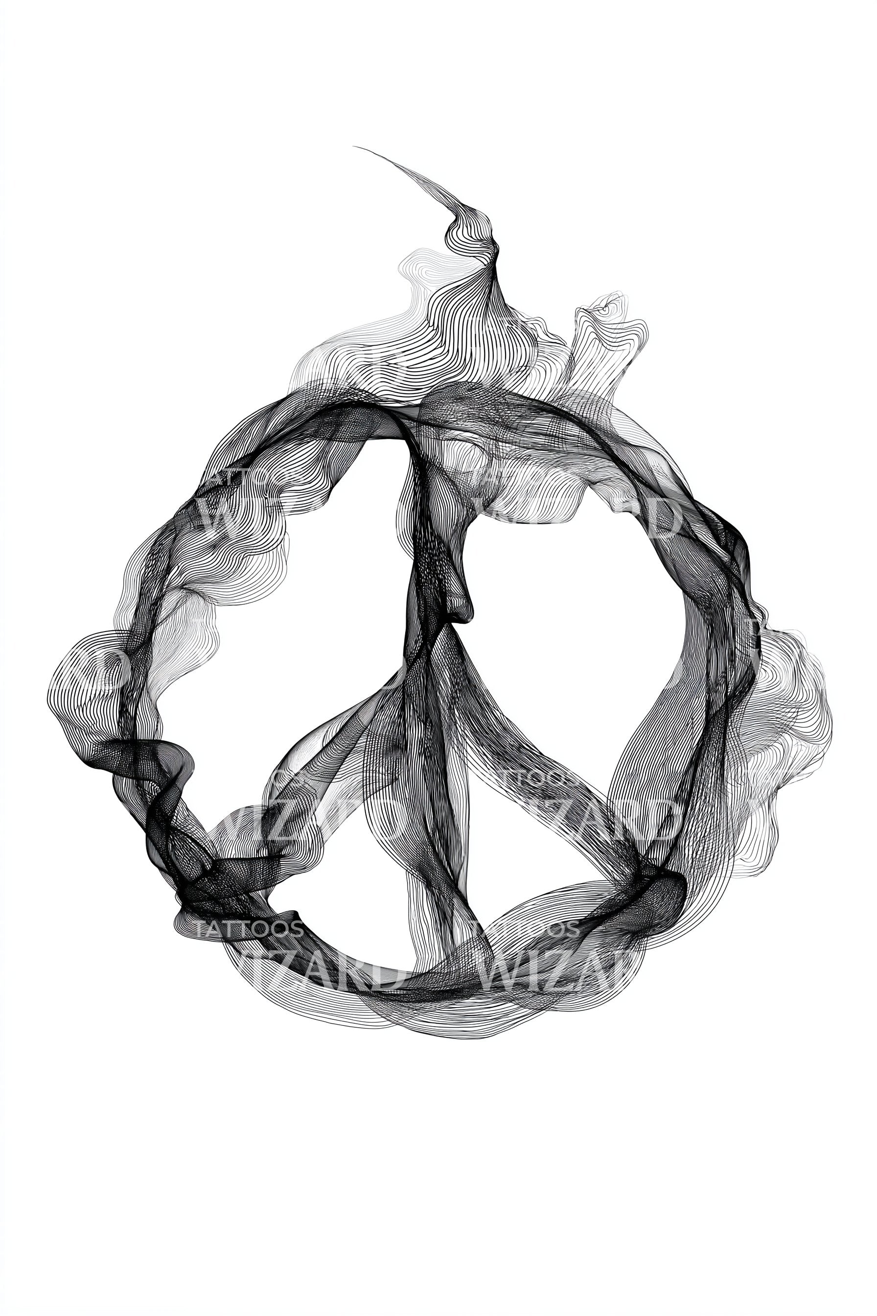 Charcoal Peace Ring Tattoo Idea – Tattoos Wizard Designs