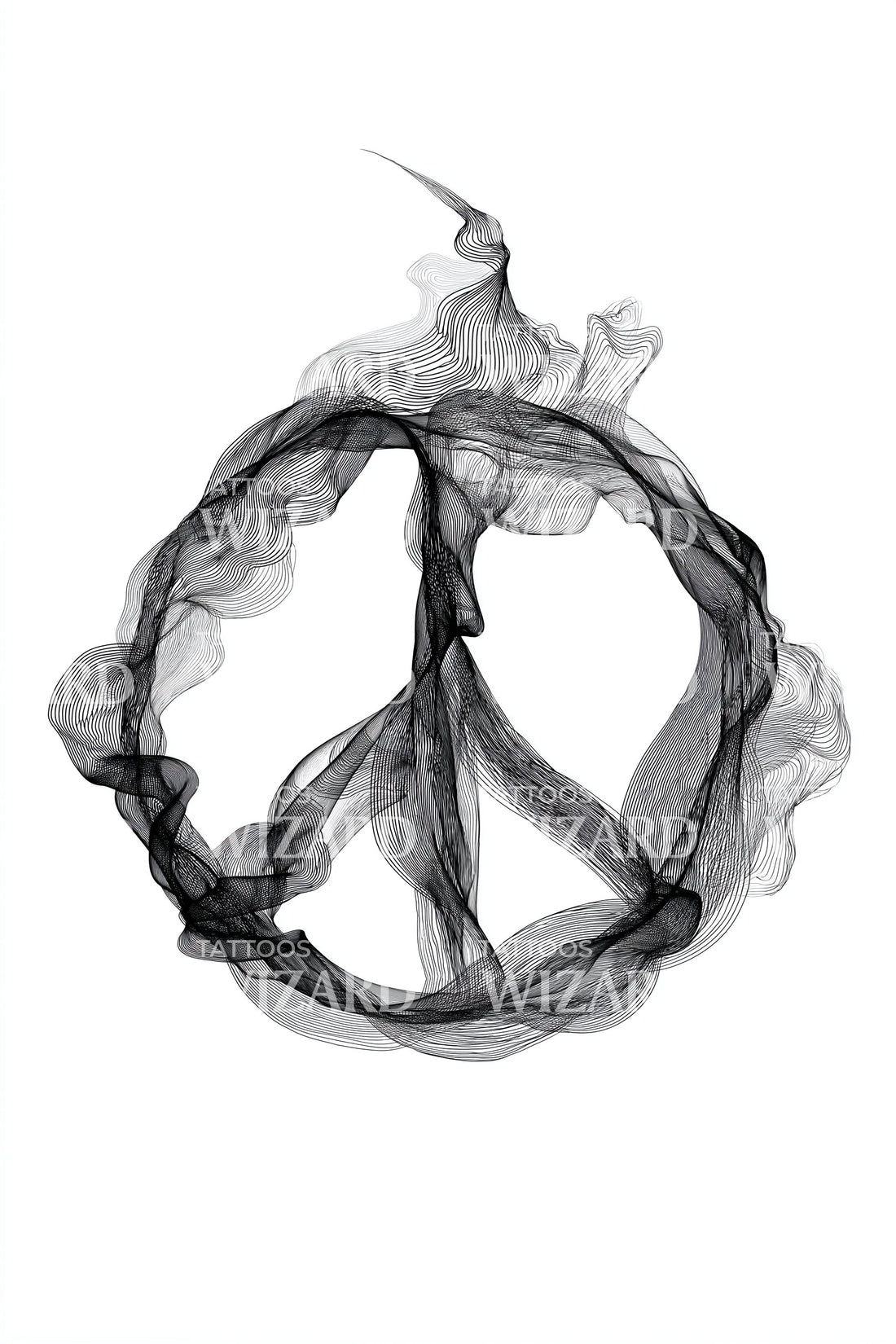 Charcoal Peace Ring Tattoo Idea – Tattoos Wizard Designs
