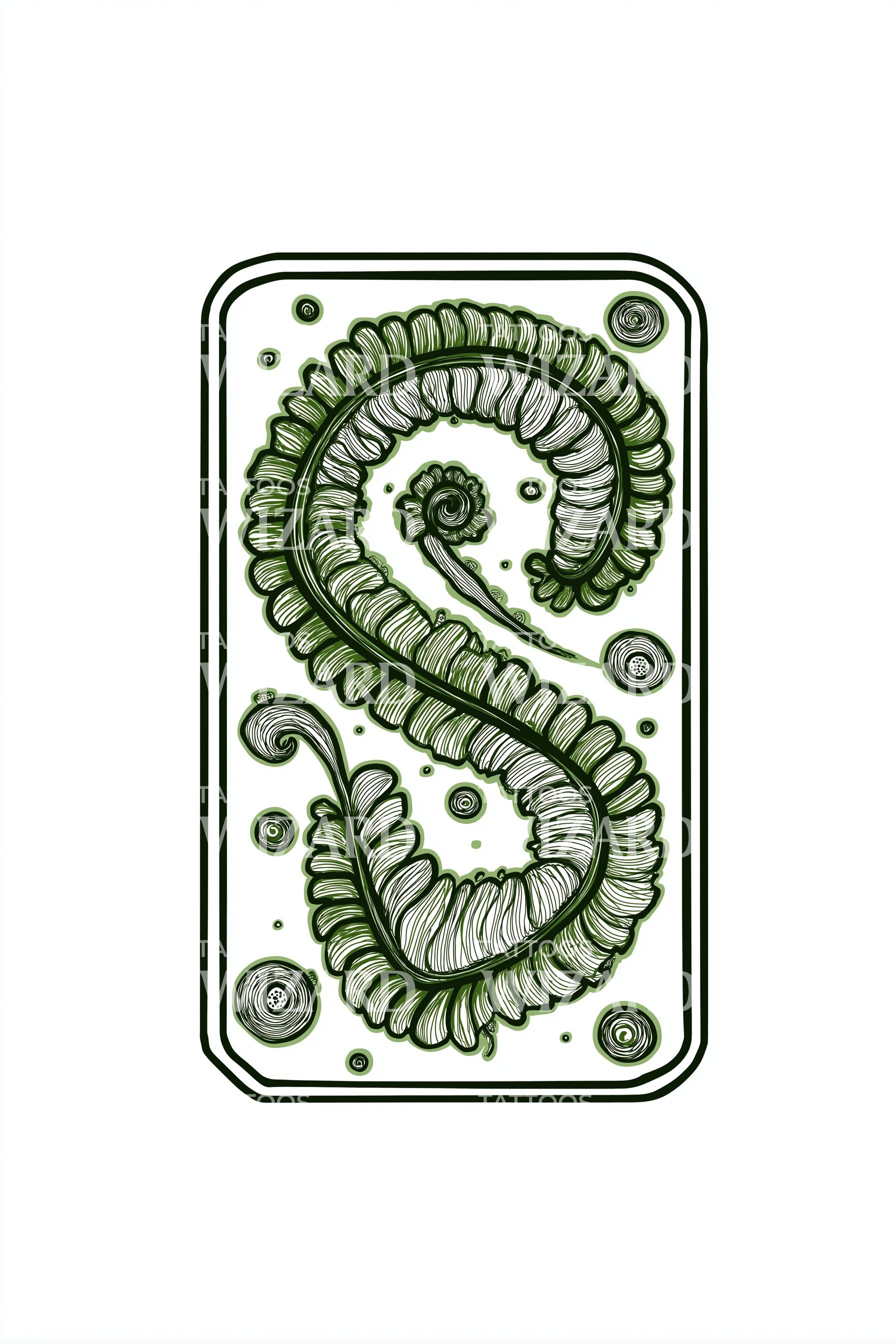 Coiled Fern Tattoo Design – Tattoos Wizard Designs