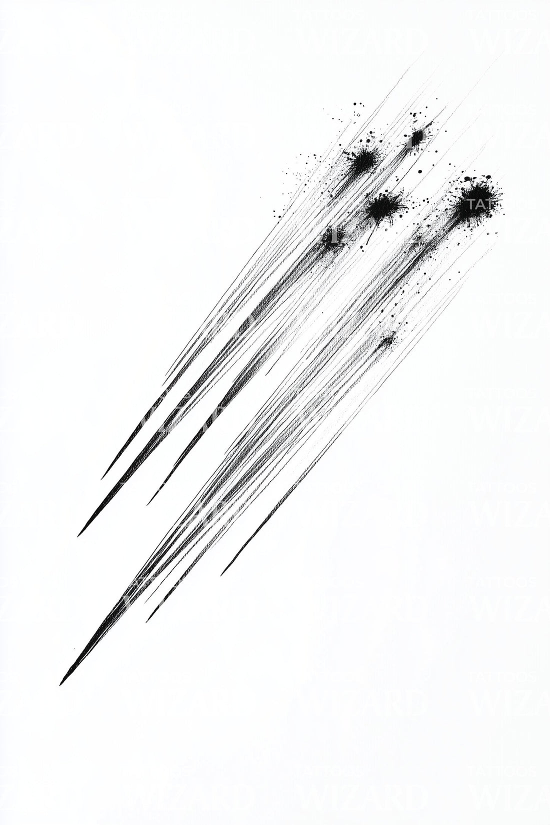 Comet Strikes Trio Tattoo Idea – Tattoos Wizard Designs