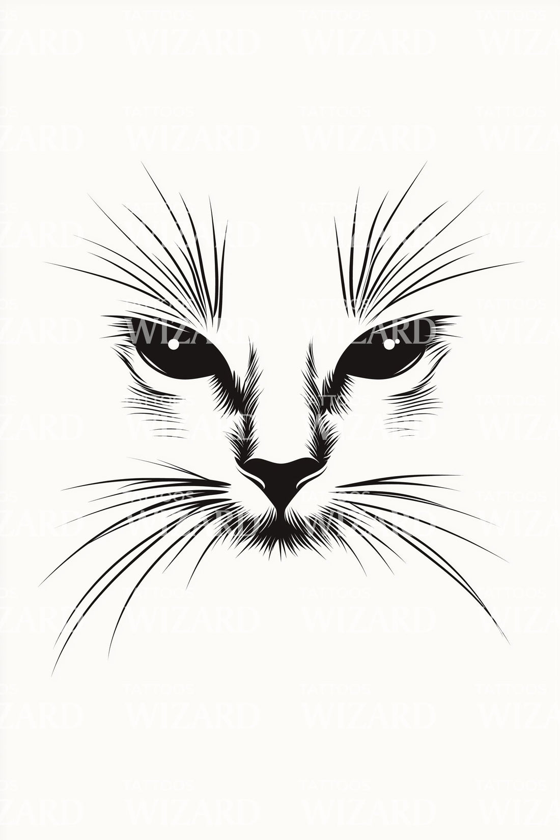 Delicate Cat Linework Tattoo Illustration – Tattoos Wizard Designs