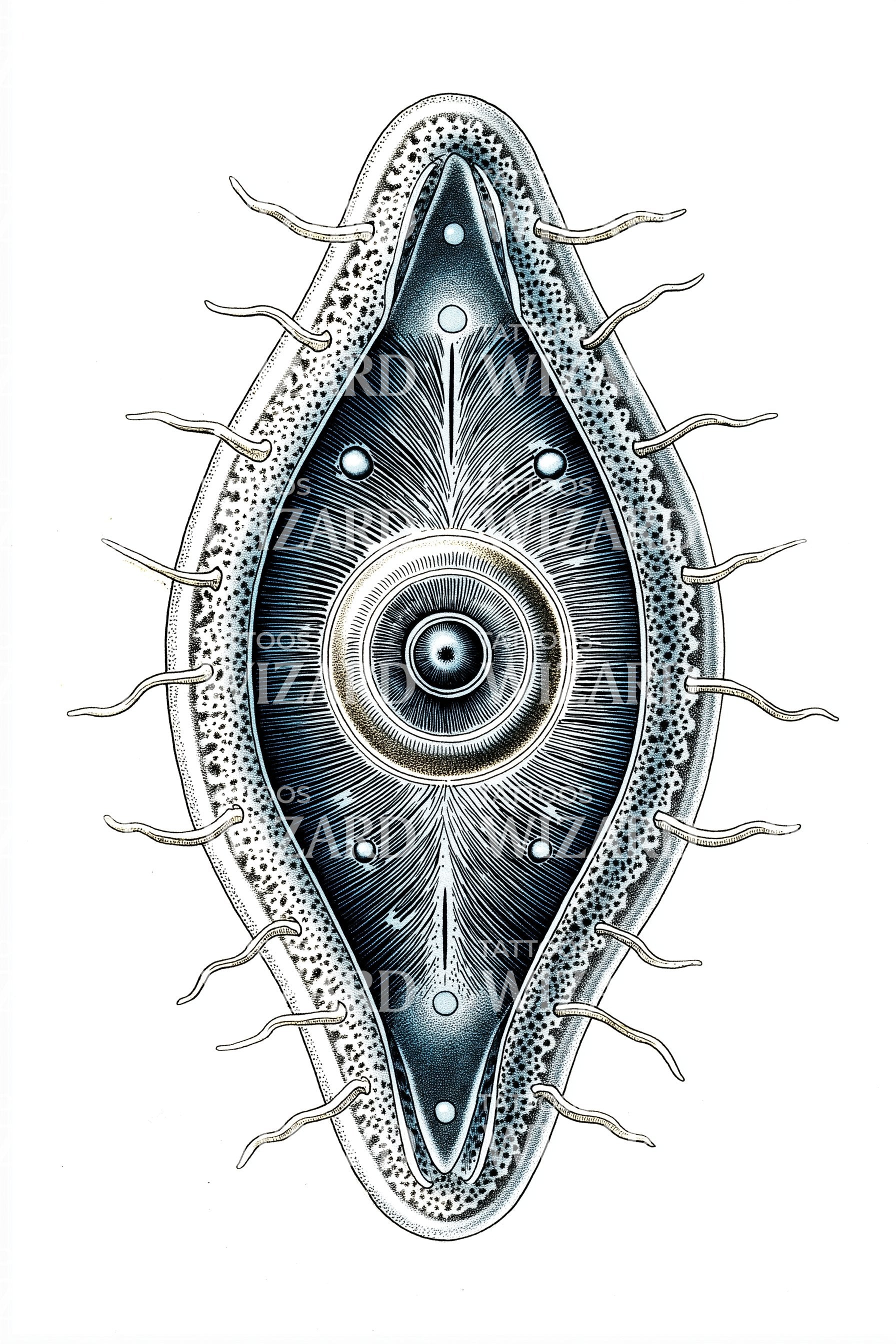 Diamond Diatom Relic Tattoo Design – Tattoos Wizard Designs