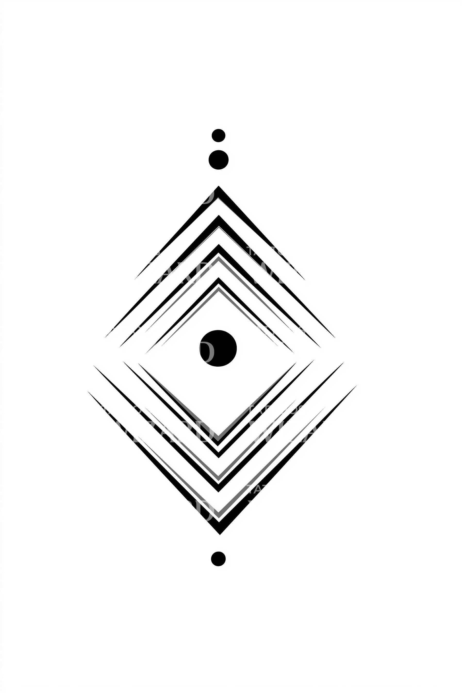 Diamond Portal Sacred Geometry Tattoo Design – Tattoos Wizard Designs