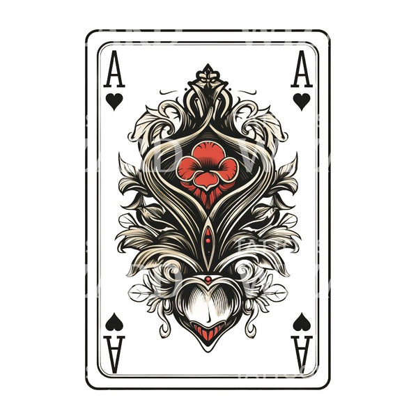 Ace Card Tattoo Design – Tattoos Wizard Designs