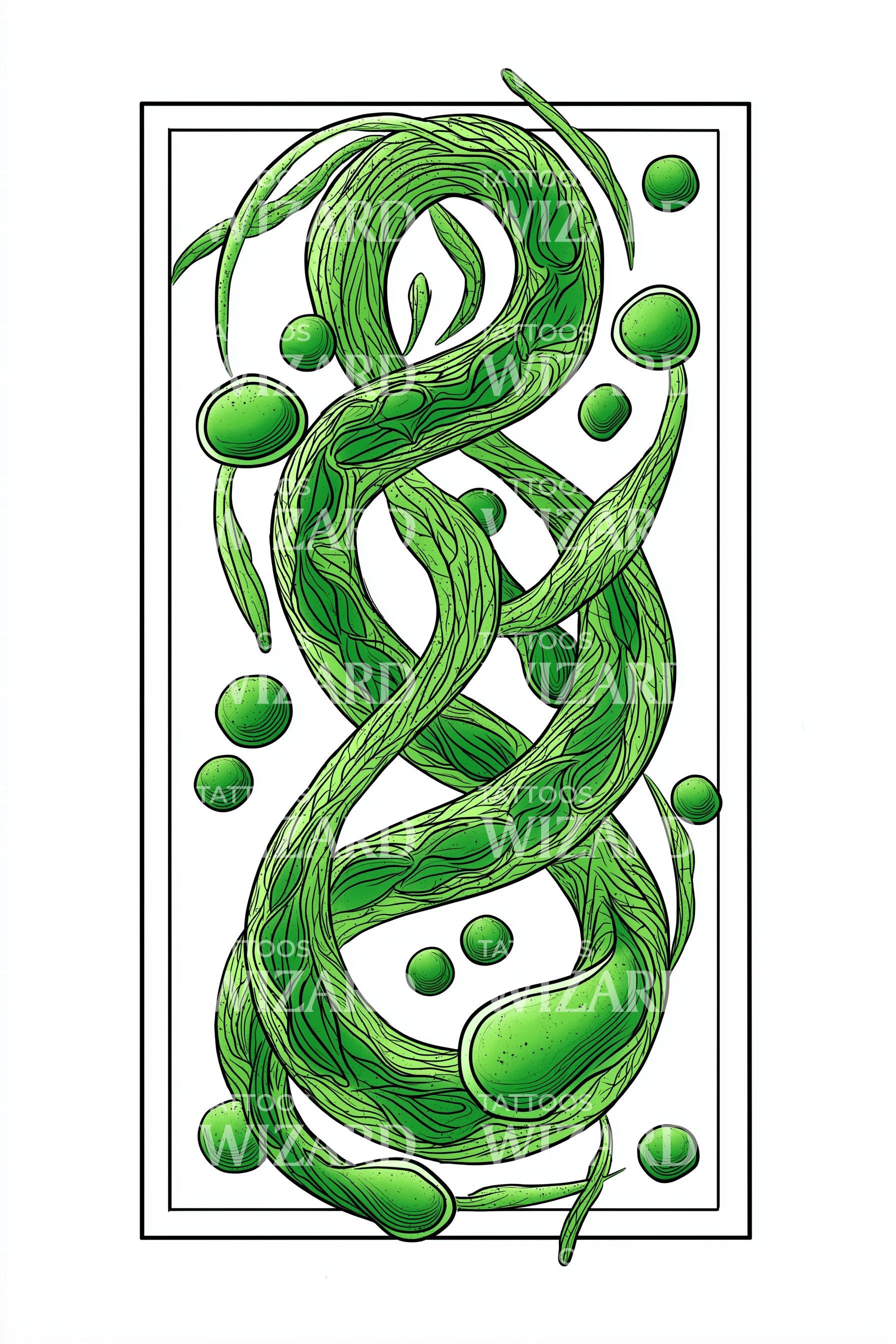 Entwined Vine Tattoo Design – Tattoos Wizard Designs