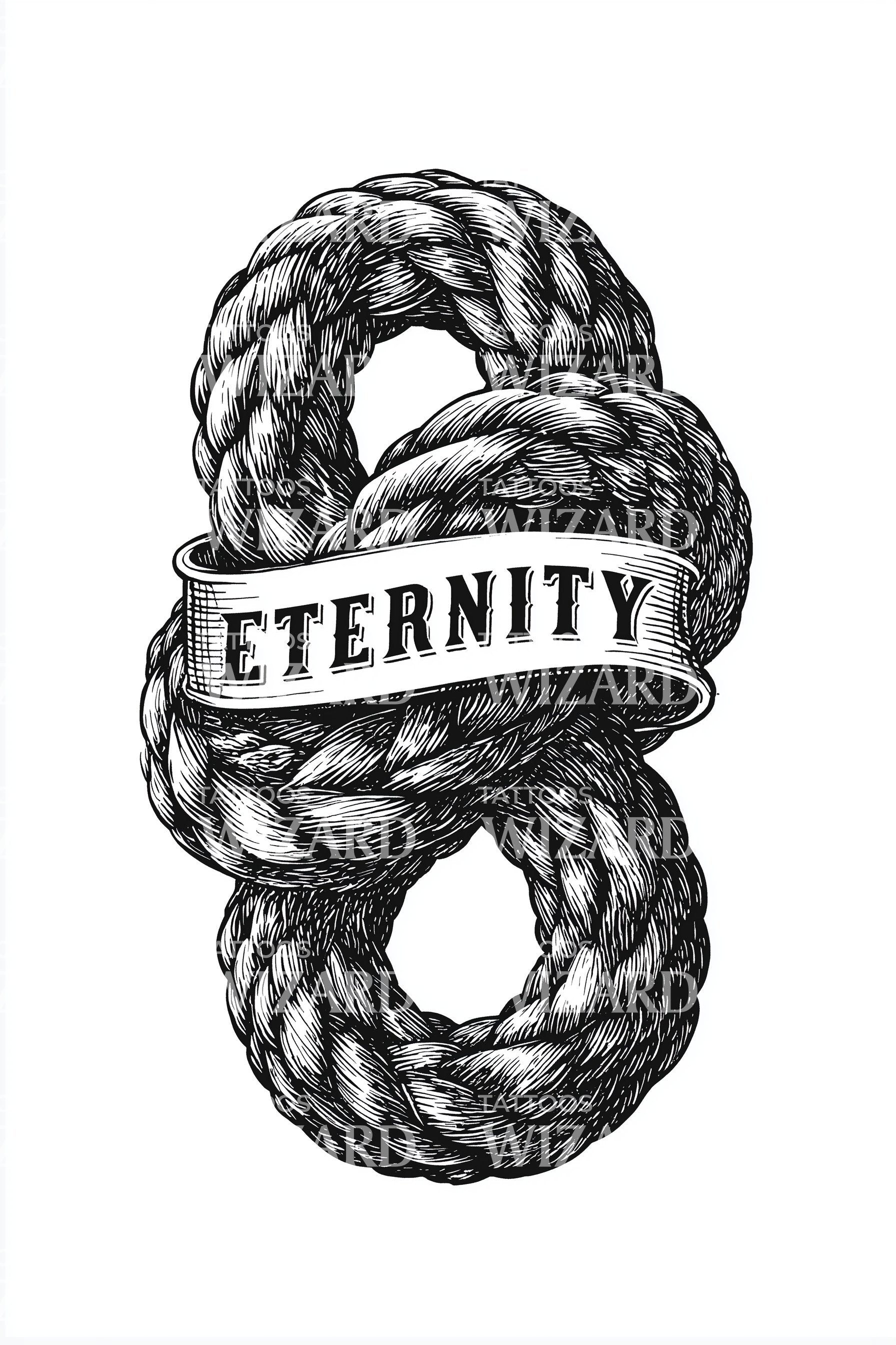 Eternity Rope Infinity Tattoo Design – Tattoos Wizard Designs