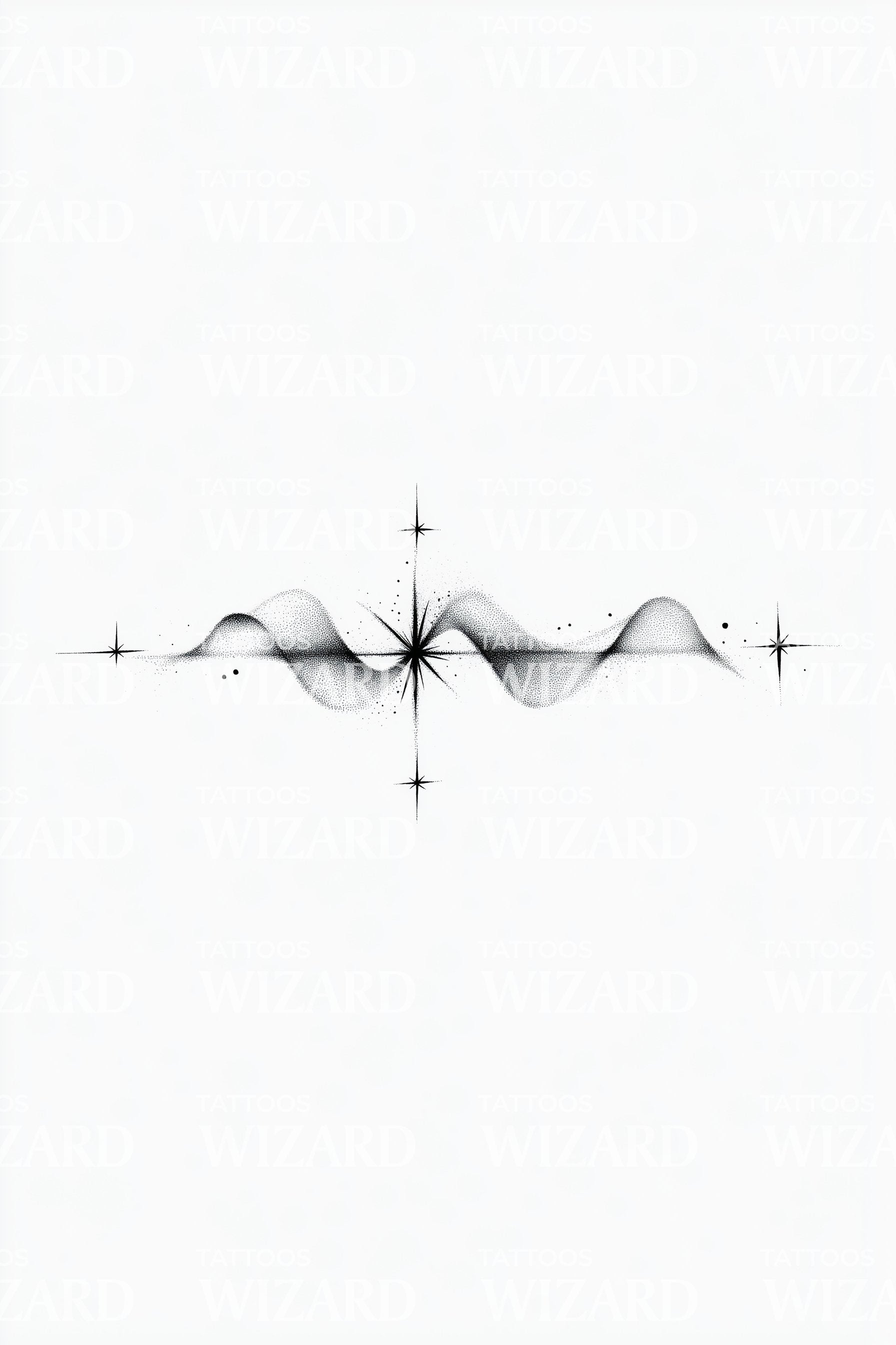 Fluid Symmetry Waveform Tattoo Illustration – Tattoos Wizard Designs