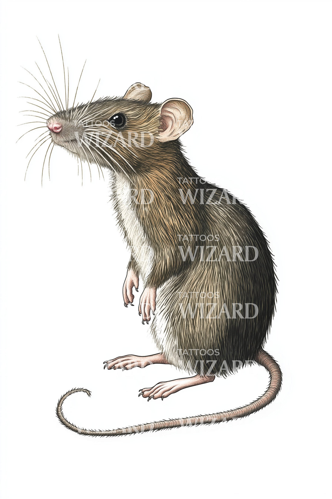 Golden Field Mouse Tattoo Design – Tattoos Wizard Designs