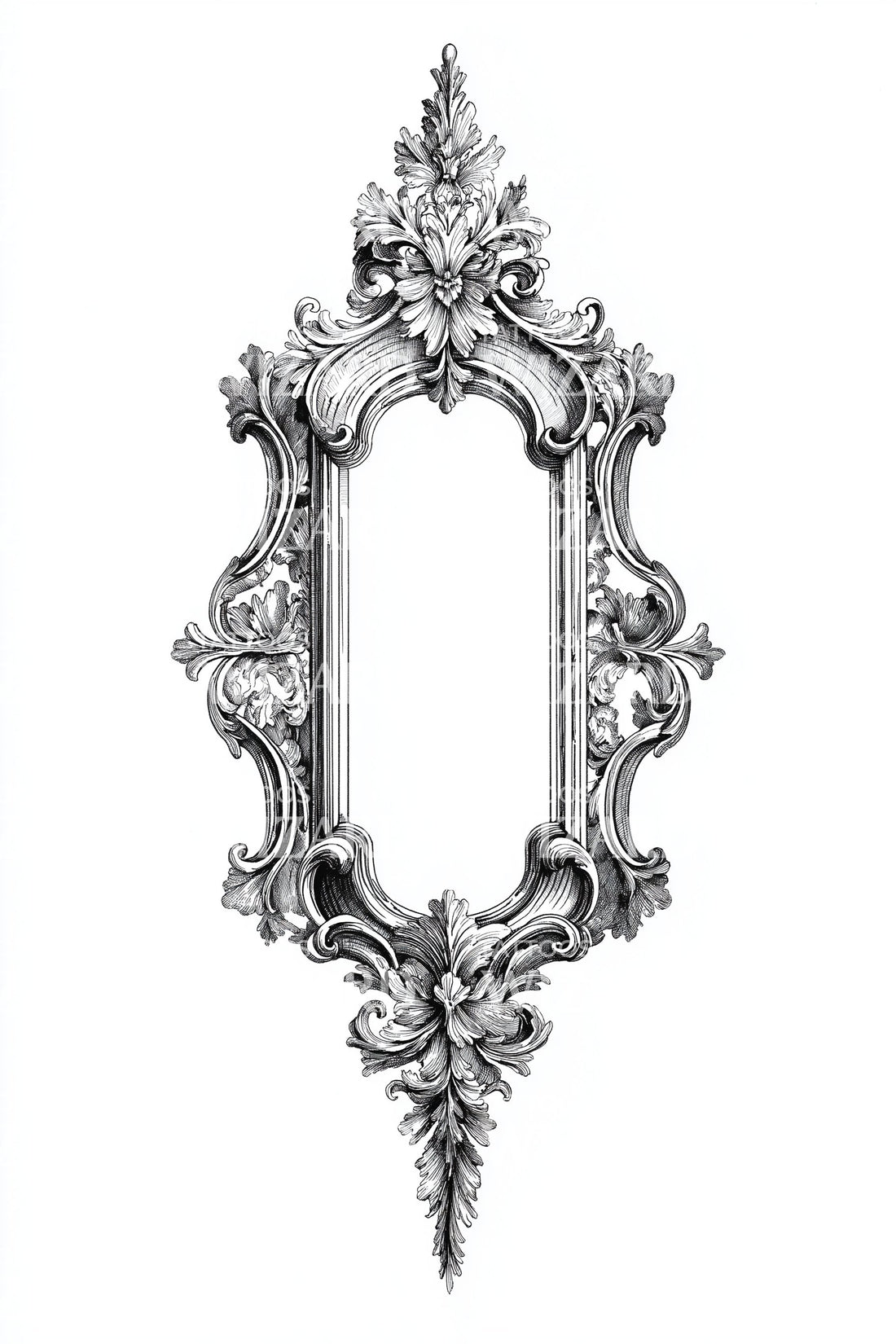 Gothic Tall Frame Tattoo Design – Tattoos Wizard Designs