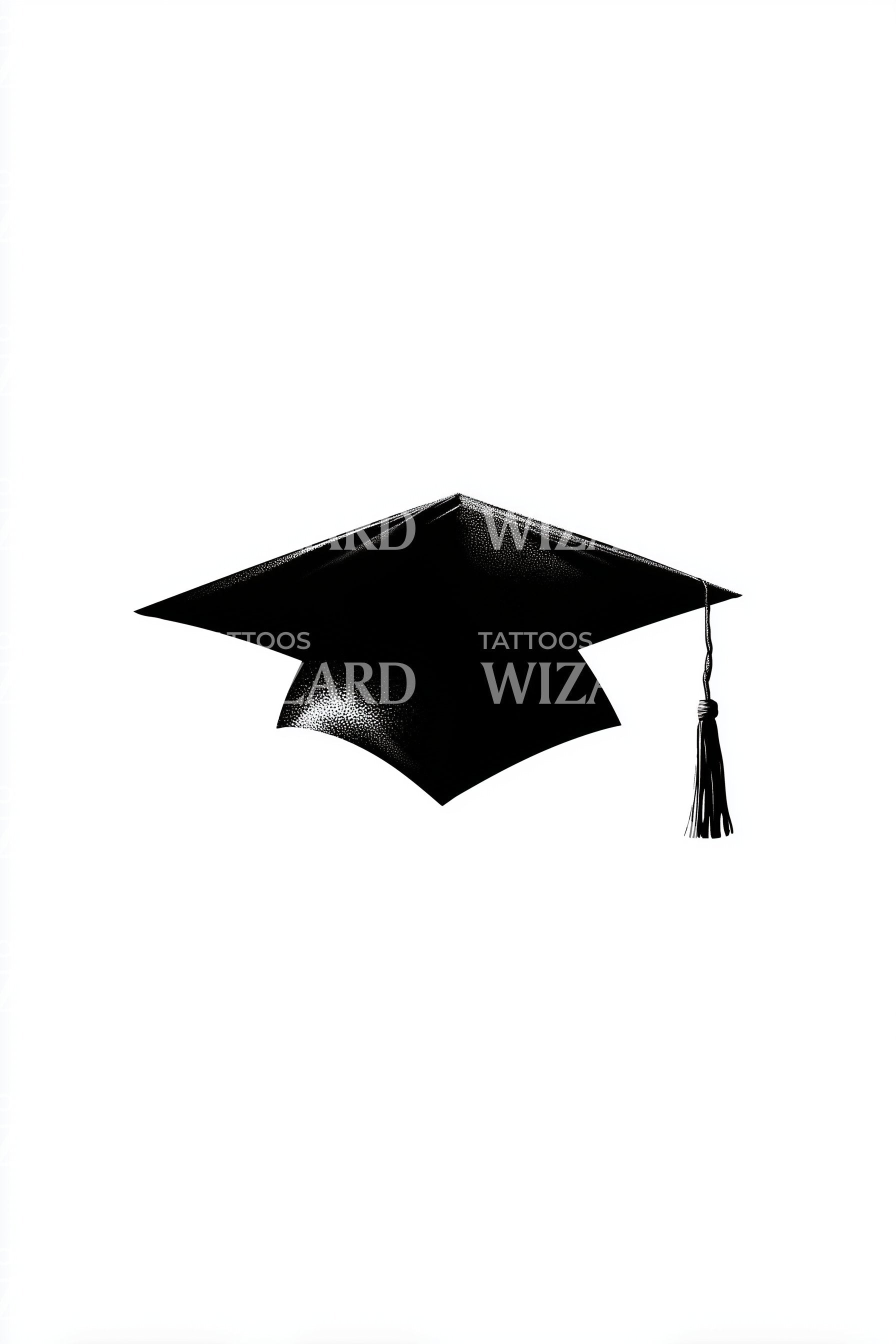 Graduation Cap Mortarboard Tattoo Idea – Tattoos Wizard Designs