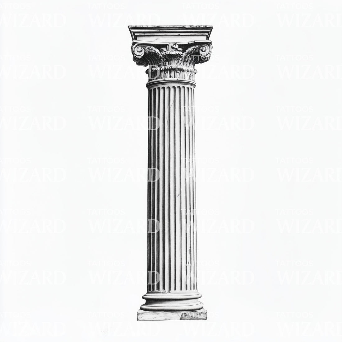 Greek Corinthian Column Tattoo Design – Tattoos Wizard Designs