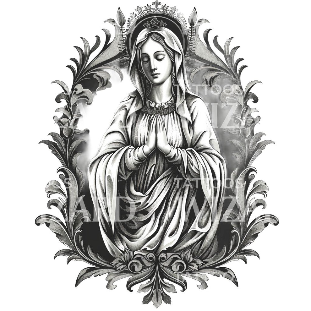 Holy Mary, Mother of God Tattoo Design – Tattoos Wizard Designs