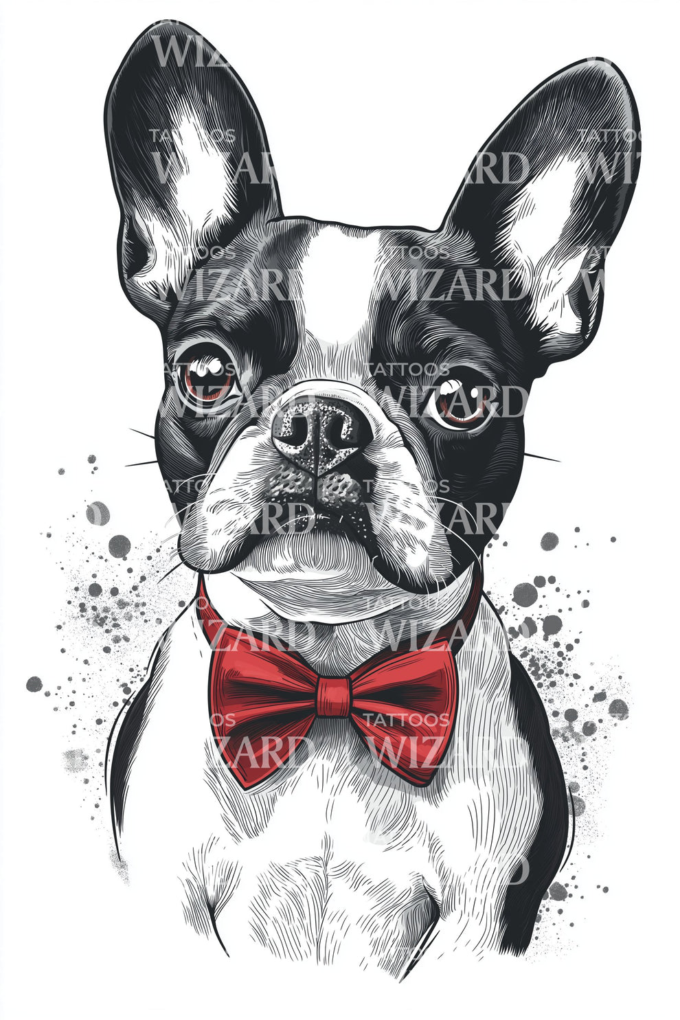 Ink Splash Boston Terrier Tattoo Idea – Tattoos Wizard Designs