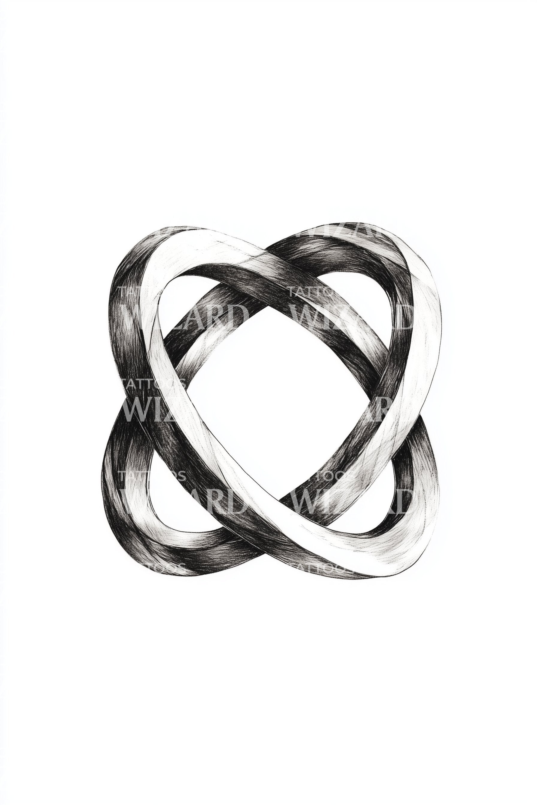 Interlaced Metal Knot Tattoo Idea – Tattoos Wizard Designs