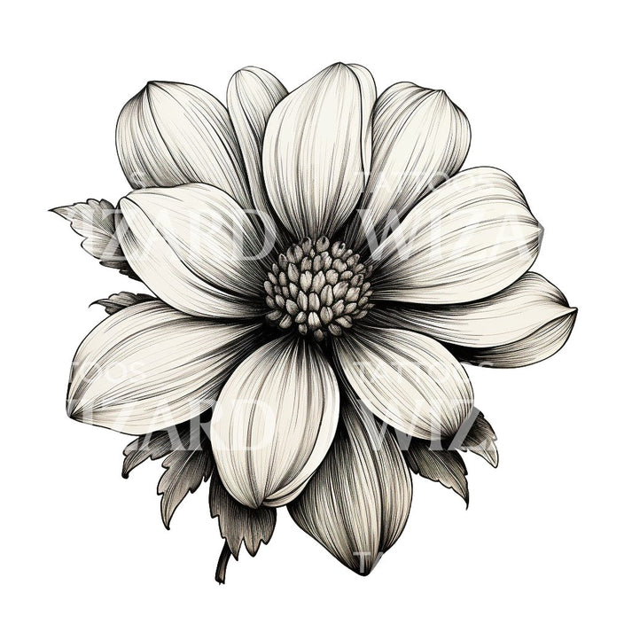 Vintage Flower Tattoo Design – Tattoos Wizard Designs
