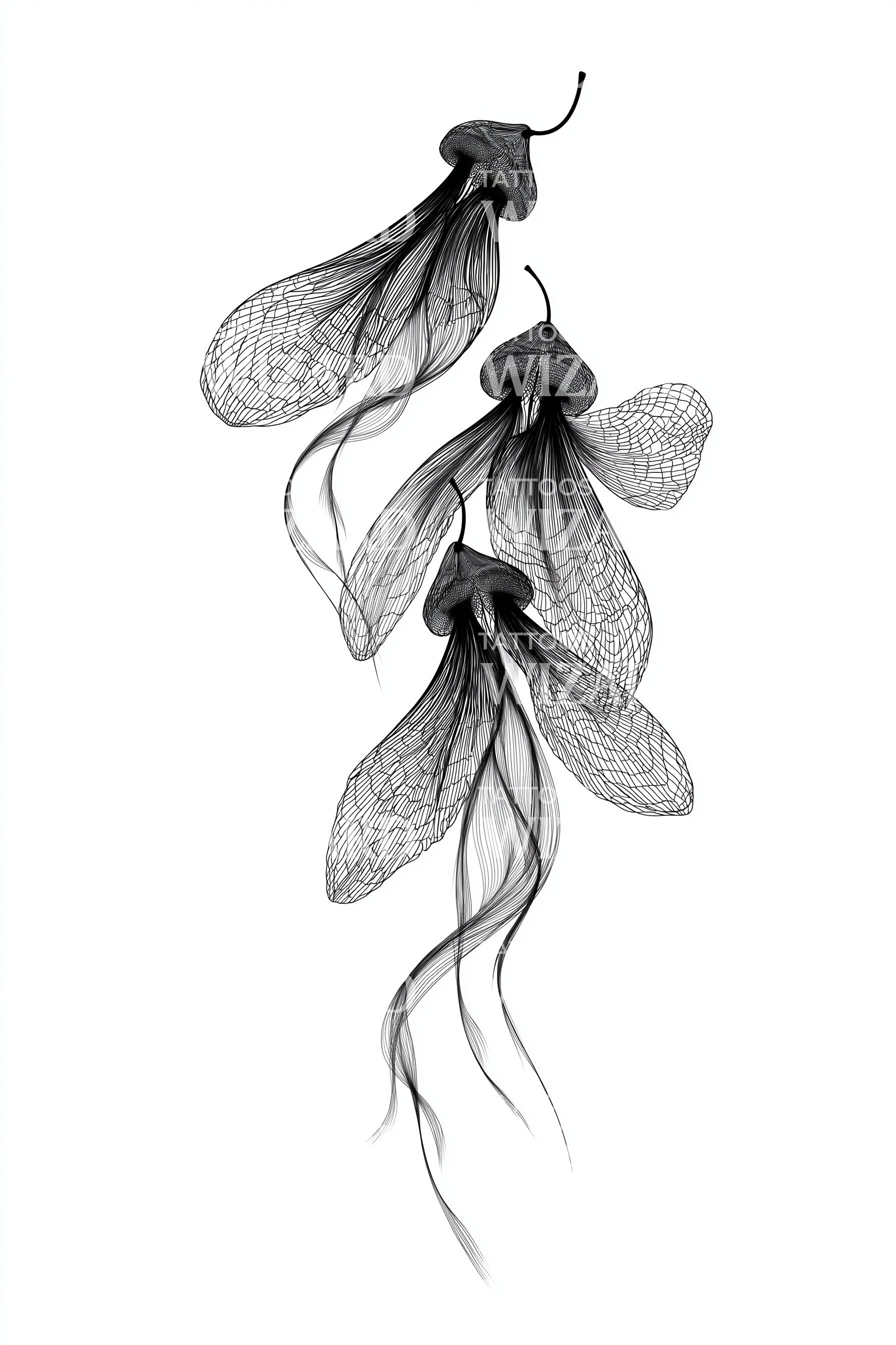 Maple Samara Wings Tattoo Design – Tattoos Wizard Designs