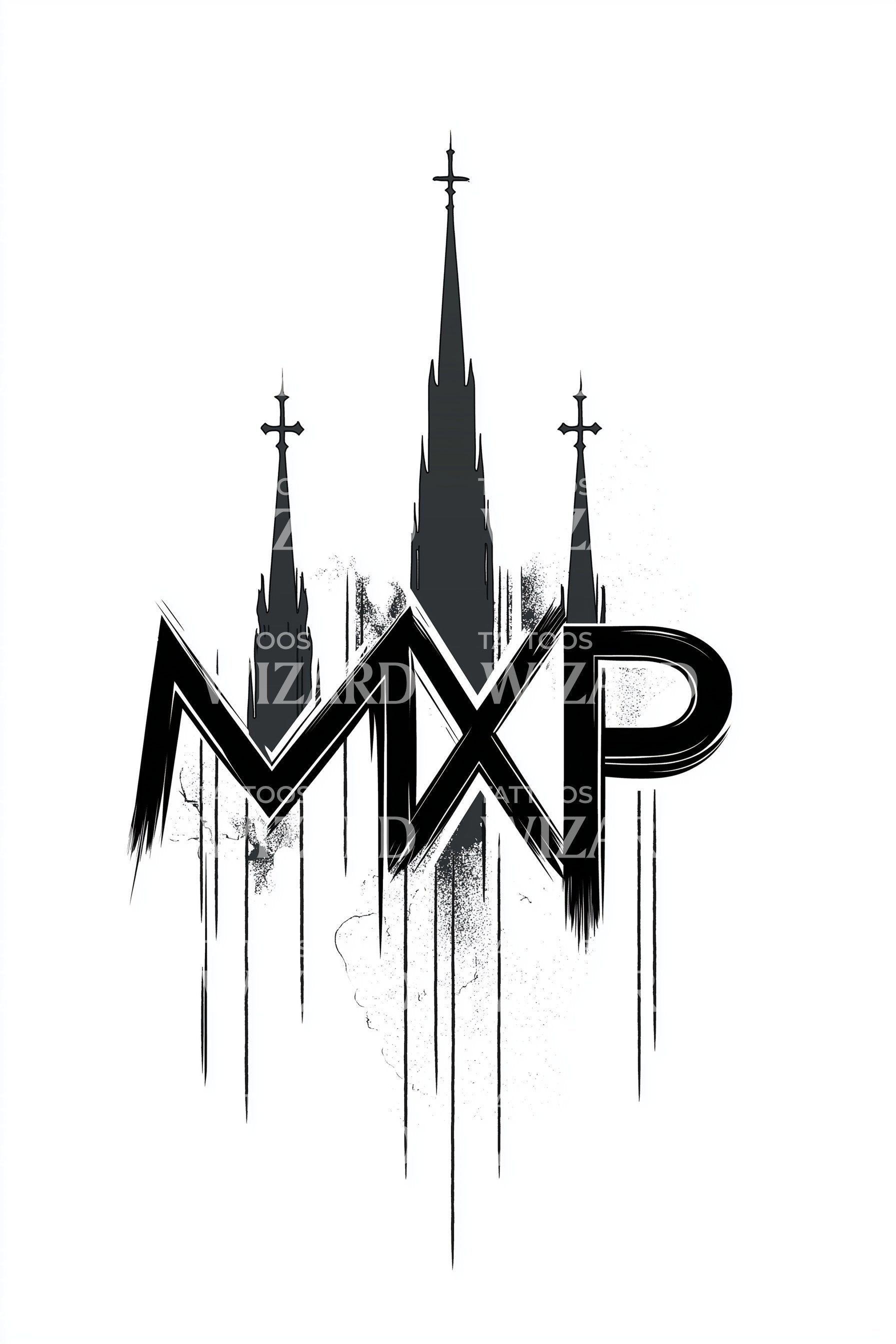 Milan Duomo Spires Tattoo Illustration – Tattoos Wizard Designs