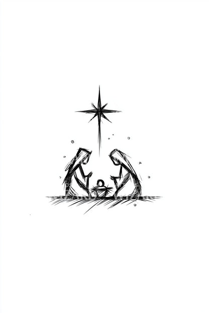 Minimal Nativity Star Tattoo Idea – Tattoos Wizard Designs