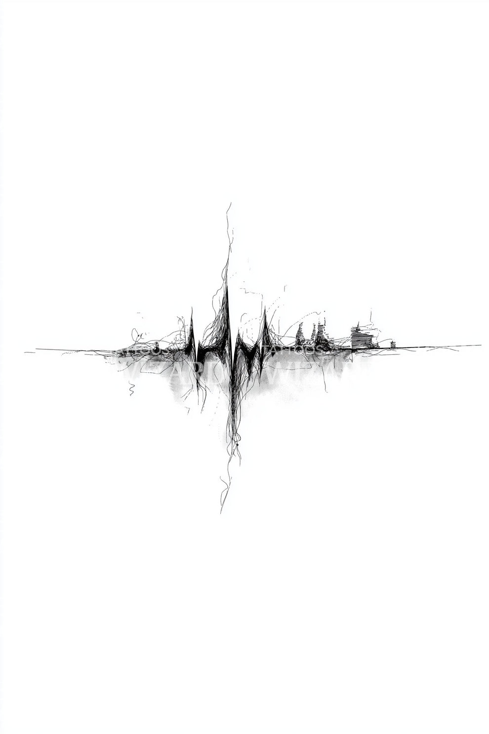 Minimal Sound Pulse Tattoo Design – Tattoos Wizard Designs