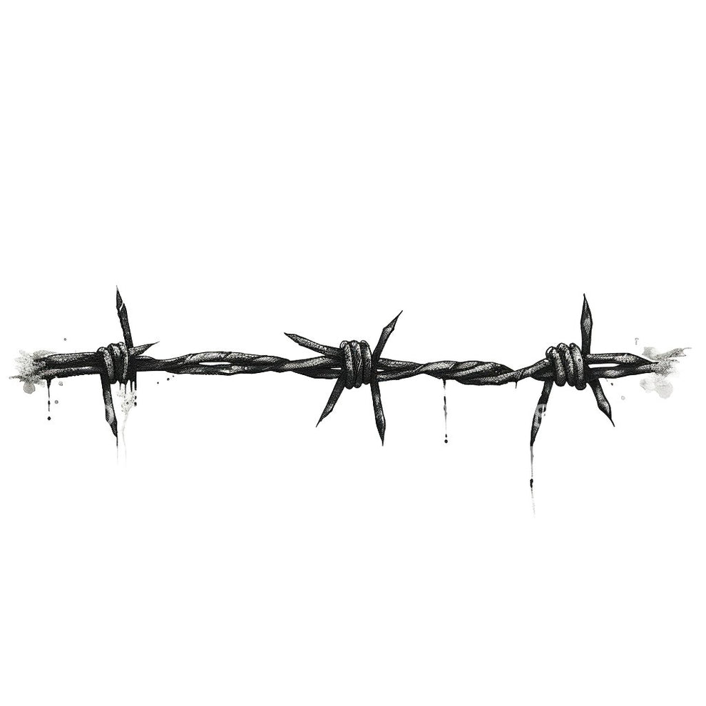 Minimalist Barbed Wire Line for Boundaries Tattoo Design – Tattoos ...
