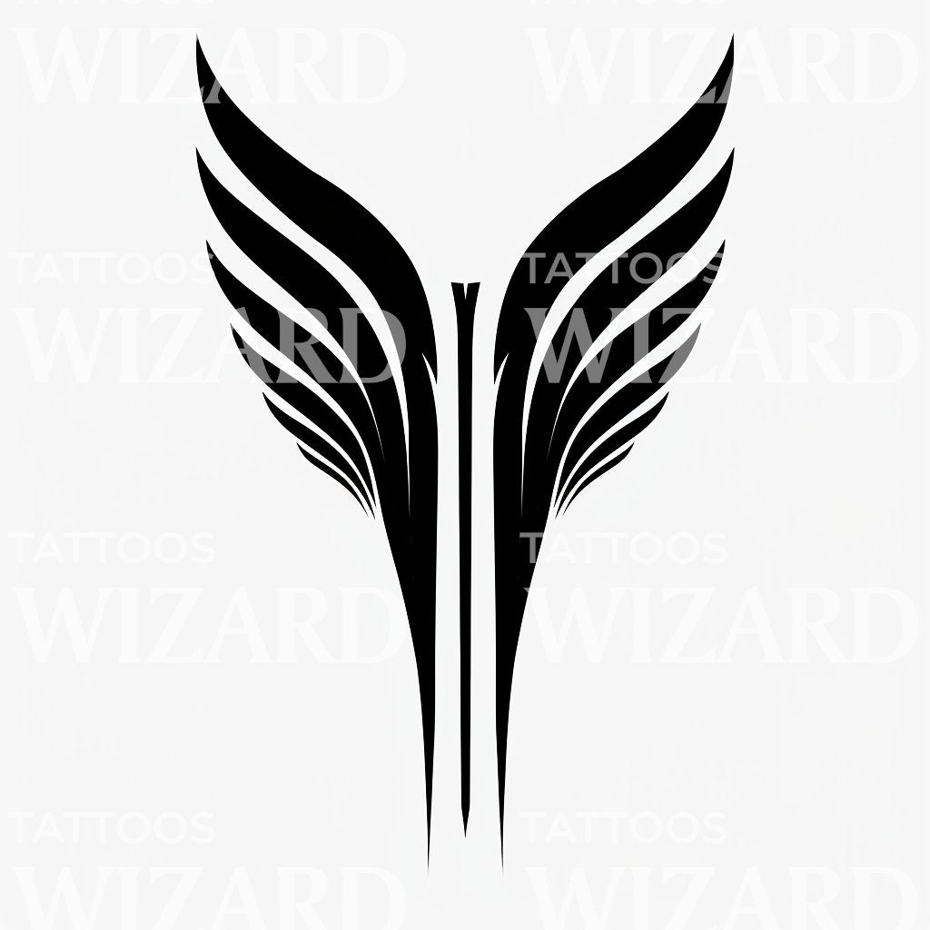 Minimalist Blackwork Flow Tattoo Design – Tattoos Wizard Designs