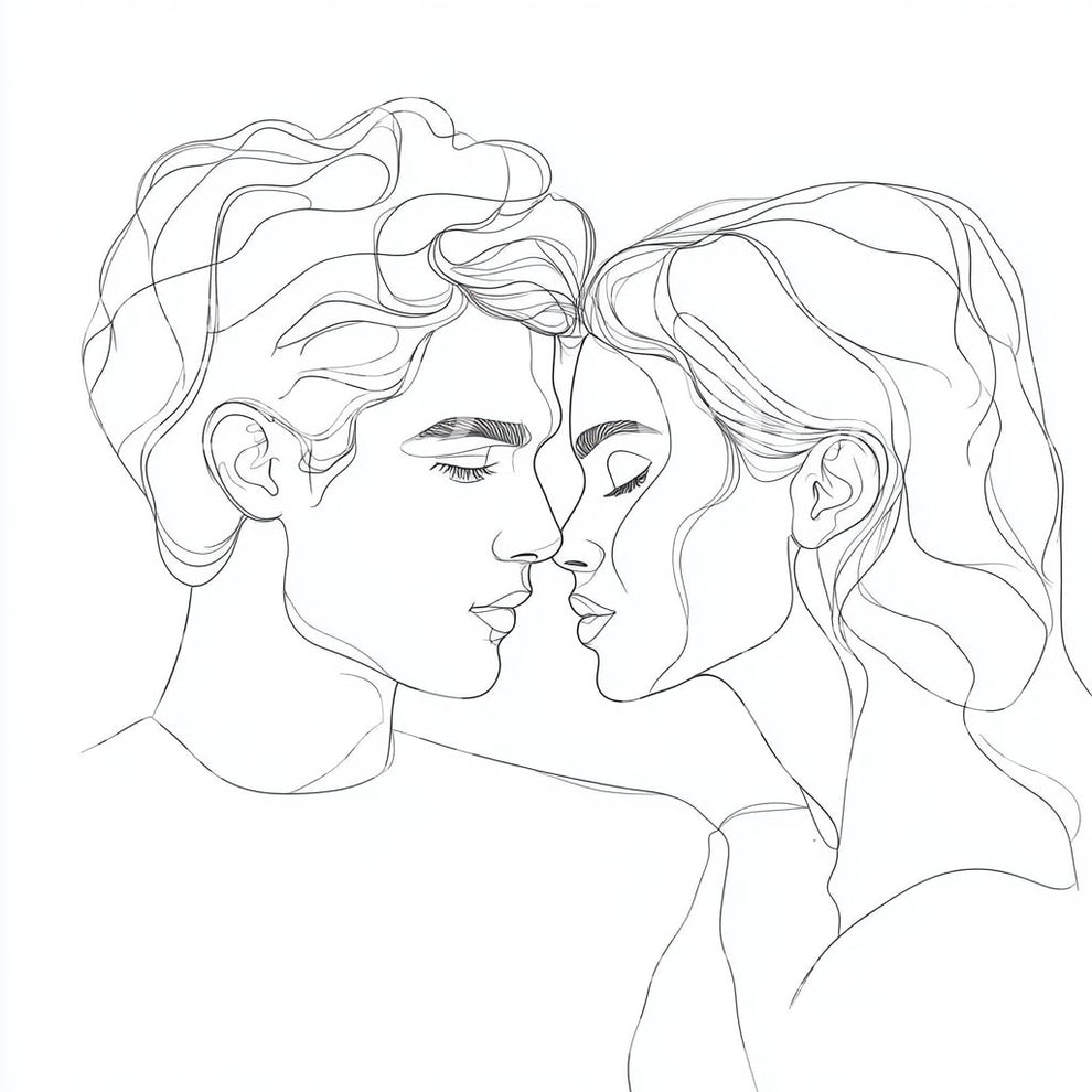 Minimalist Brother and Sister Line Art Tattoo Design – Tattoos Wizard ...