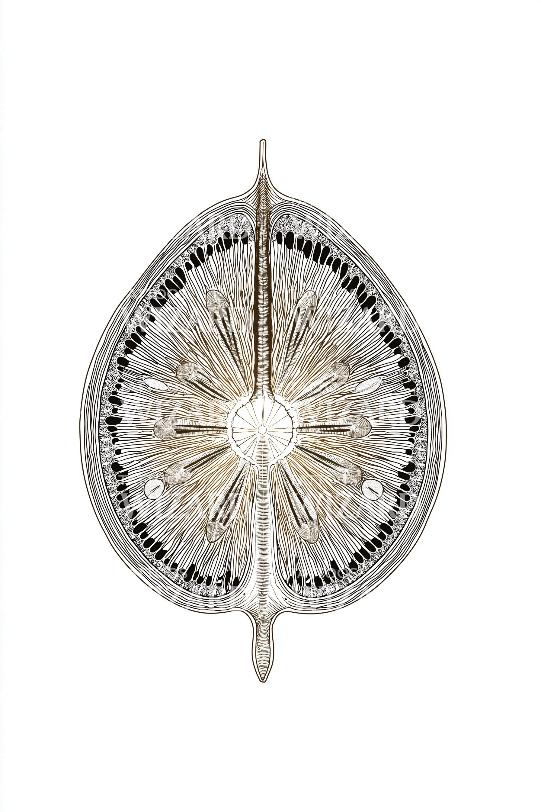 Monochrome Diatom Disc Tattoo Design – Tattoos Wizard Designs