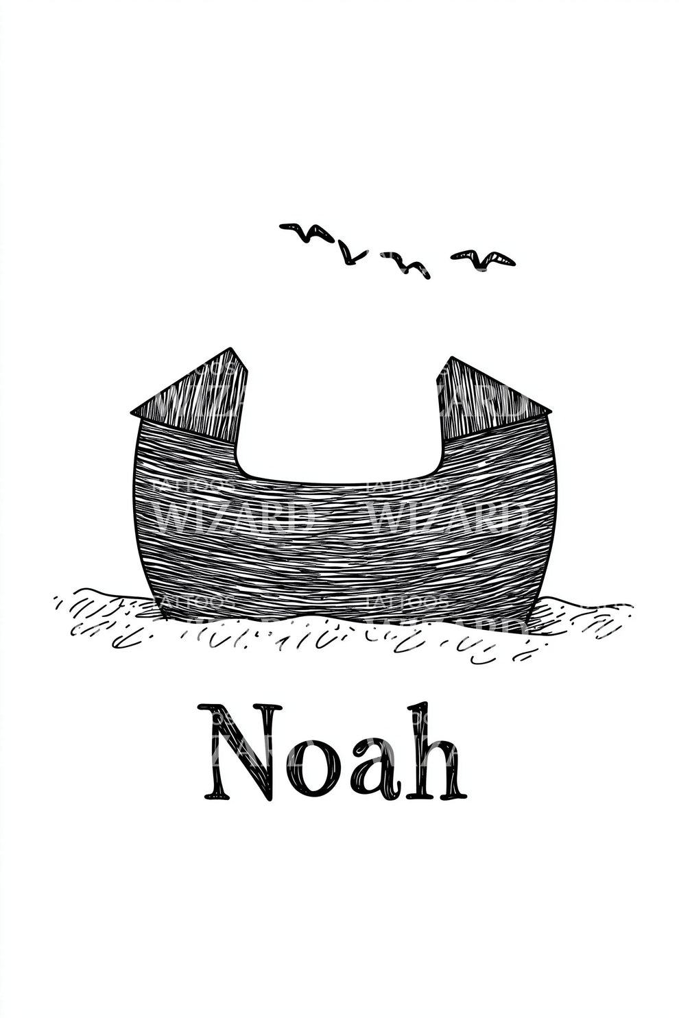 Noah Rustic Boat Tattoo Design – Tattoos Wizard Designs