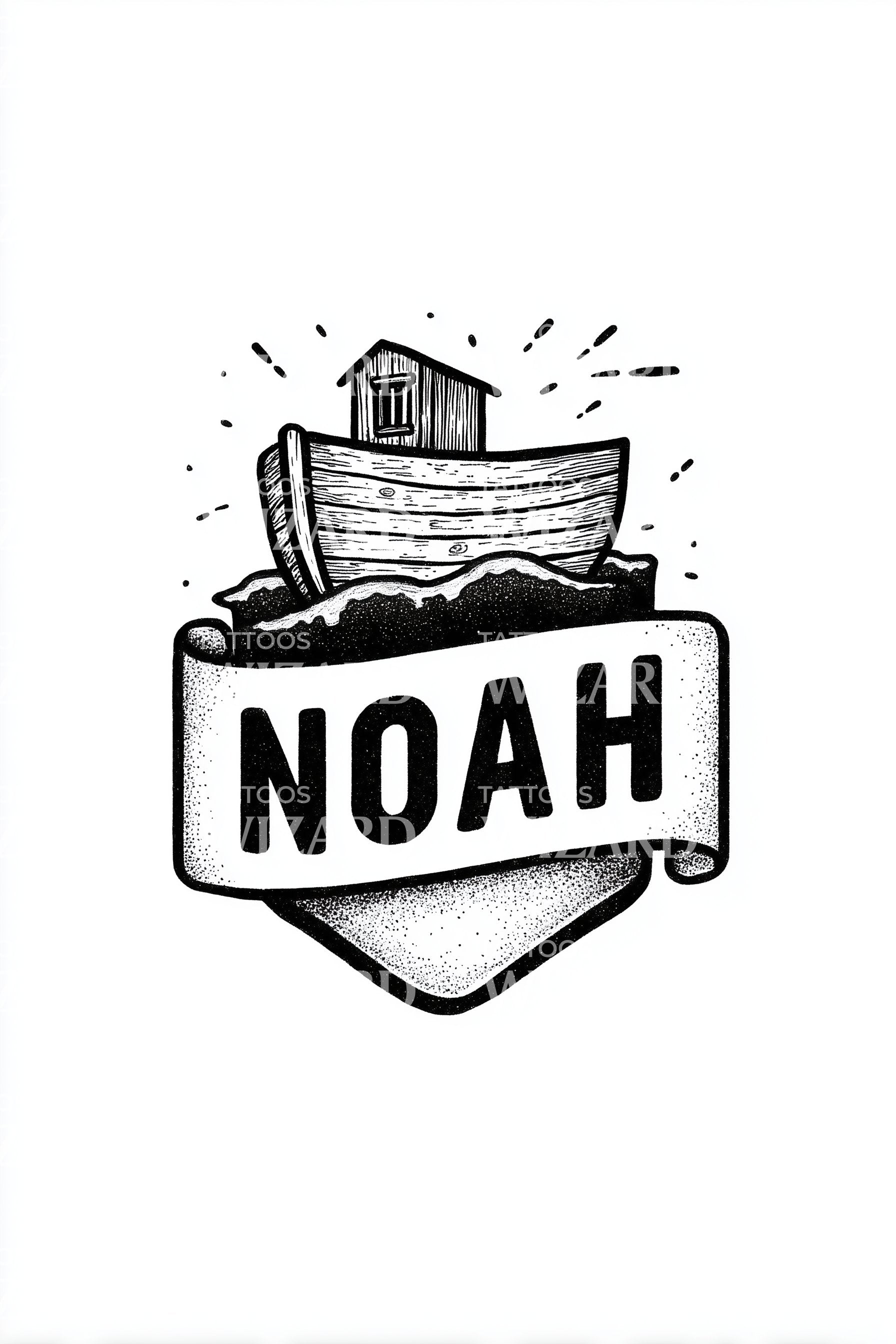 Noah Shield Emblem Tattoo Design – Tattoos Wizard Designs