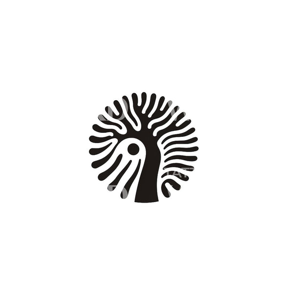 Flowy Tree Minimalist Tattoo Design – Tattoos Wizard Designs