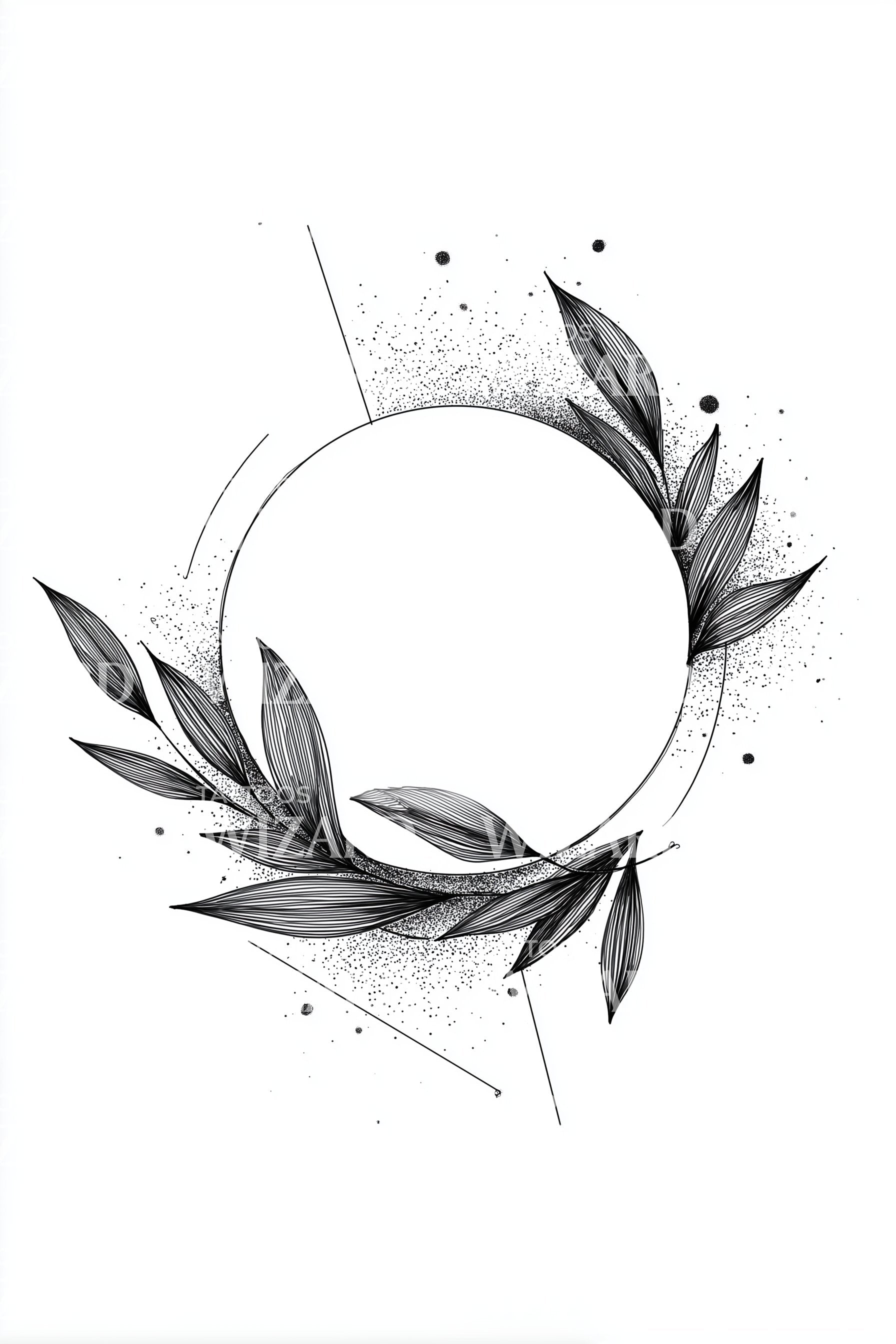 Olive Branch Circle Tattoo Design – Tattoos Wizard Designs