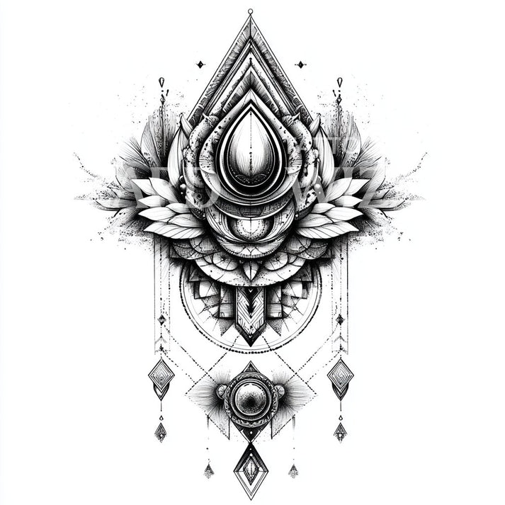 Ornate Medieval Geometric Tattoo Design – Tattoos Wizard Designs