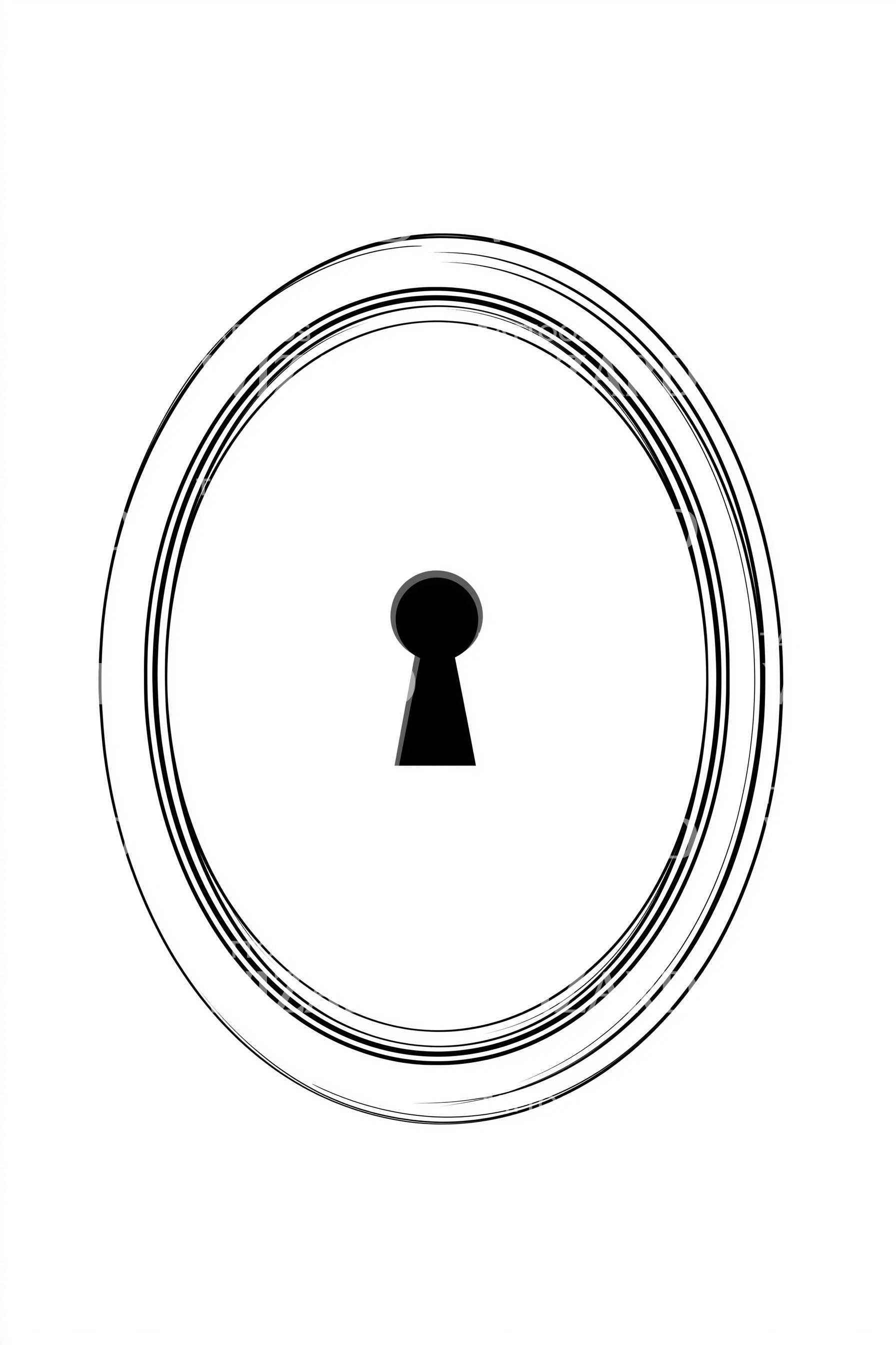 Oval Keyhole Tattoo Design – Tattoos Wizard Designs