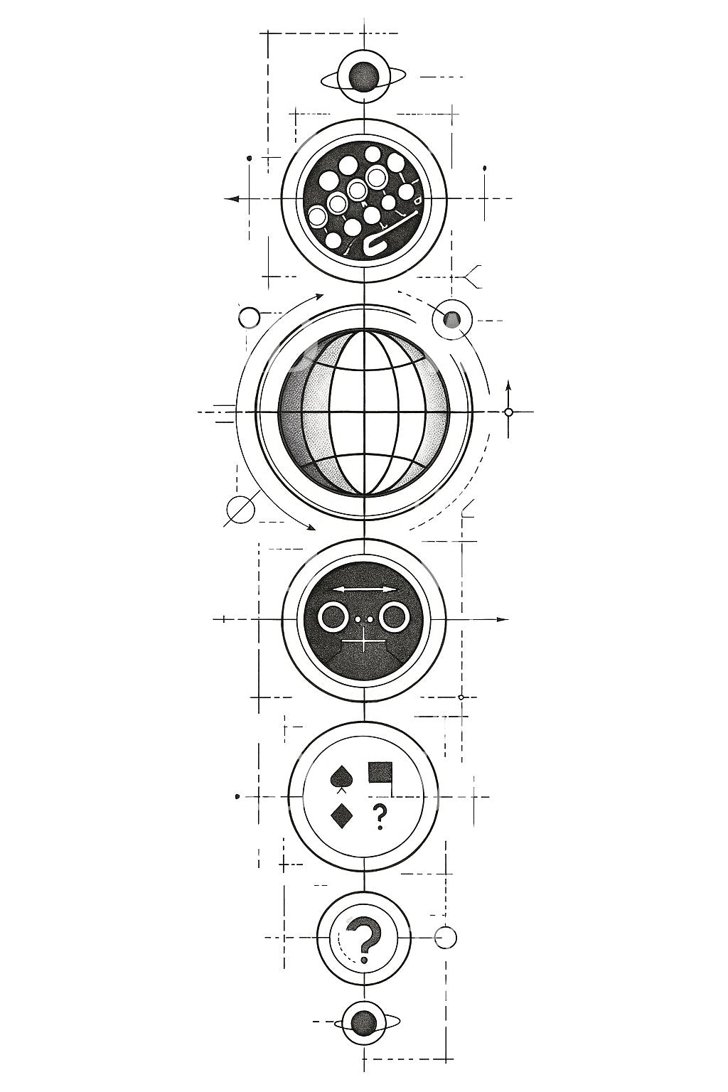 Planetary Orbit Glyph Tattoo Design – Tattoos Wizard Designs
